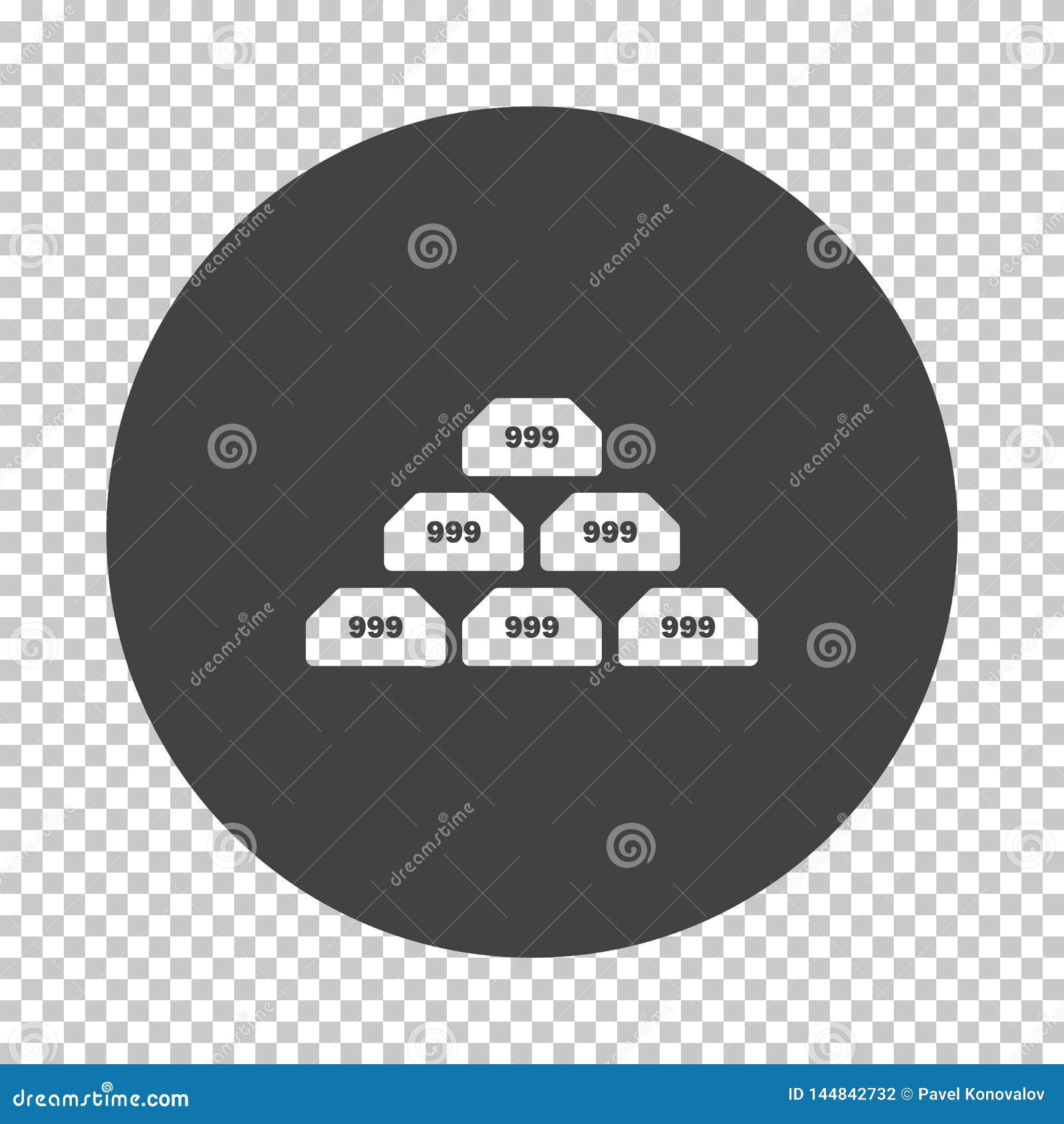 Gold bullion icon stock vector. Illustration of money - 144842732