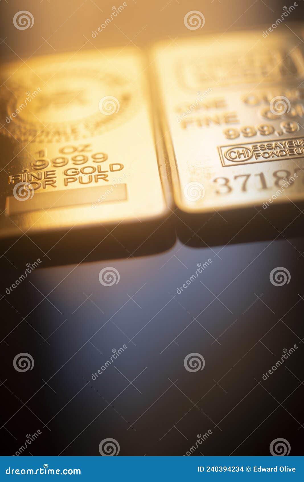 Gold bullion ingot bar stock photo. Image of bars, golden - 240394234