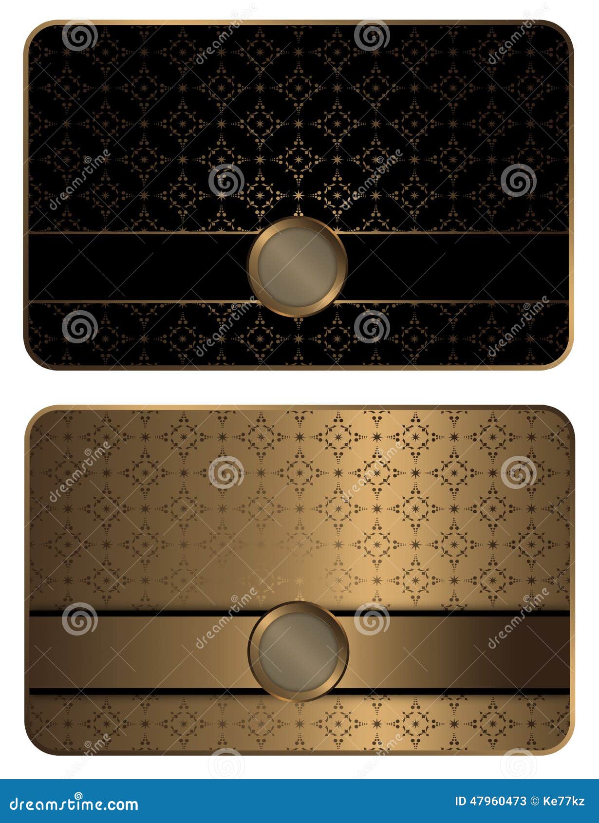 Gold Business Card Template. Stock Illustration - Illustration of ...