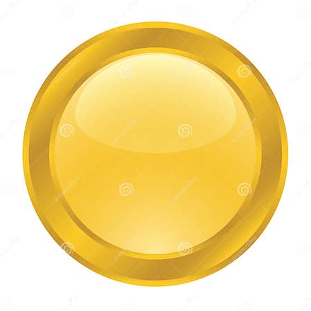 Gold button for web stock vector. Illustration of design - 6459603