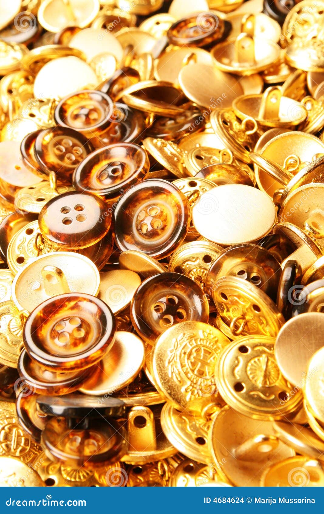 Gold buttons texture stock photo. Image of fastener, fasten - 4684624