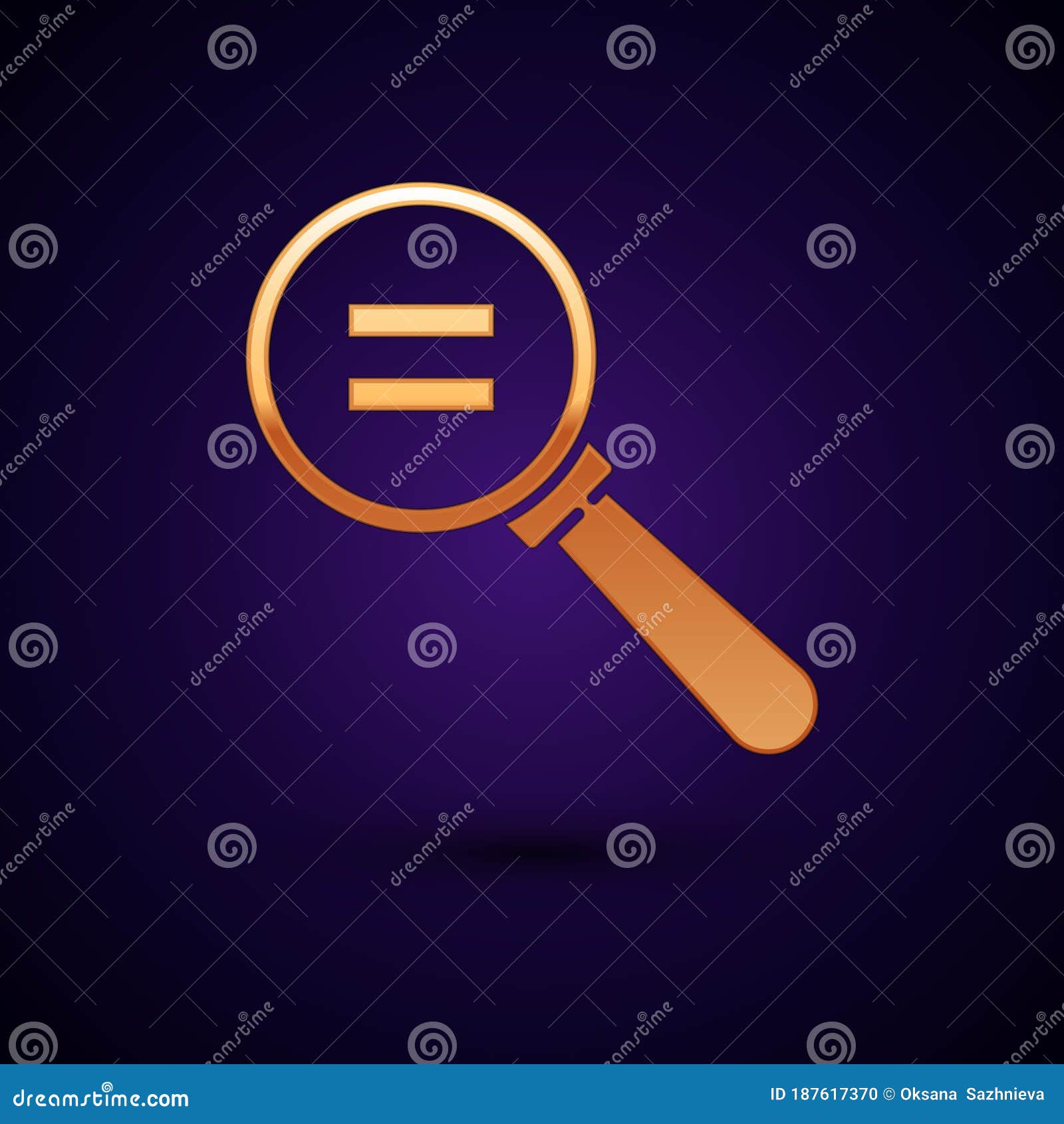 Gold Calculation Icon Isolated on Black Background. Vector Illustration ...