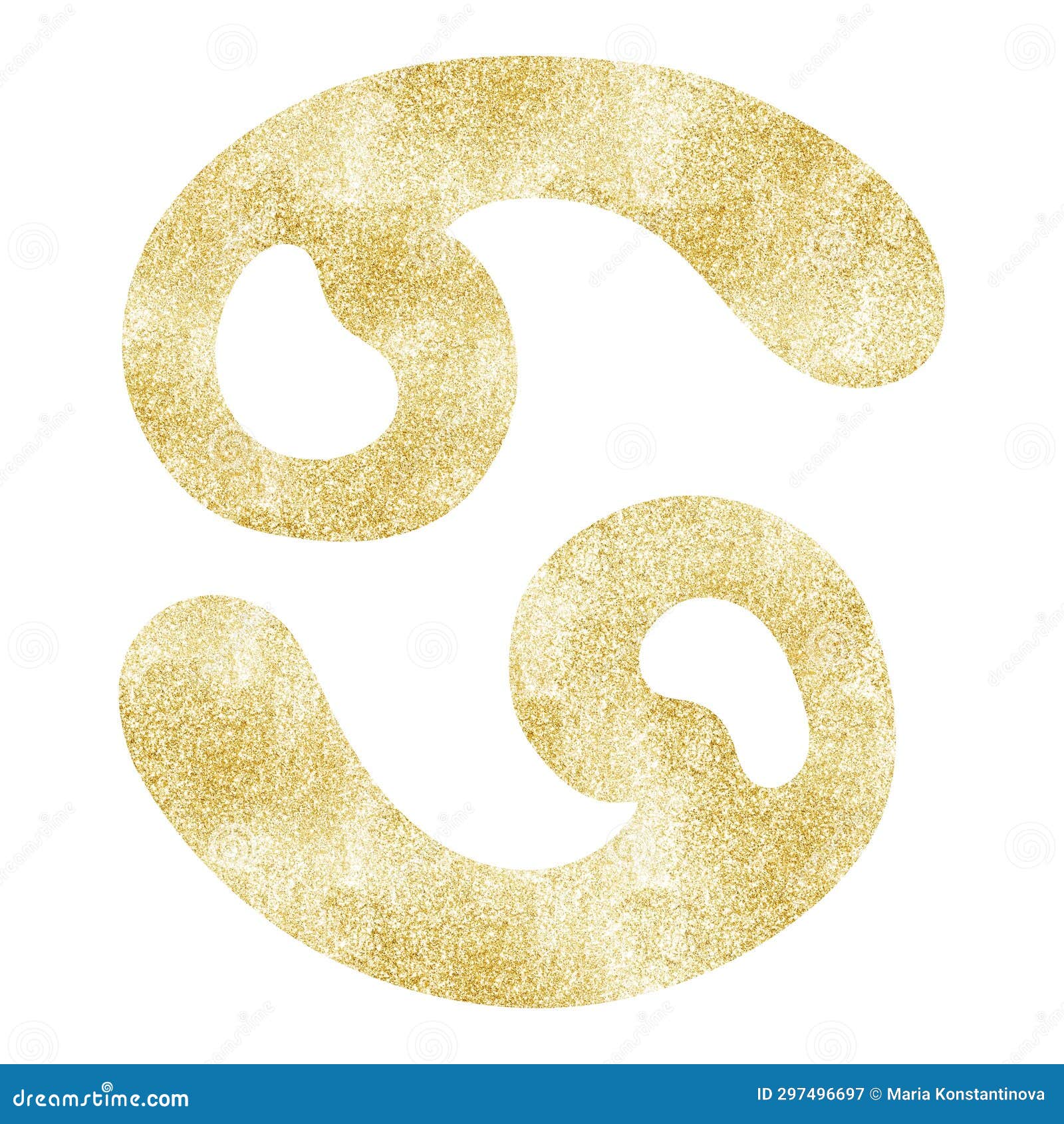 Gold Cancer Zodiac Symbol Illustration Simple Cancer Zodiac Icon