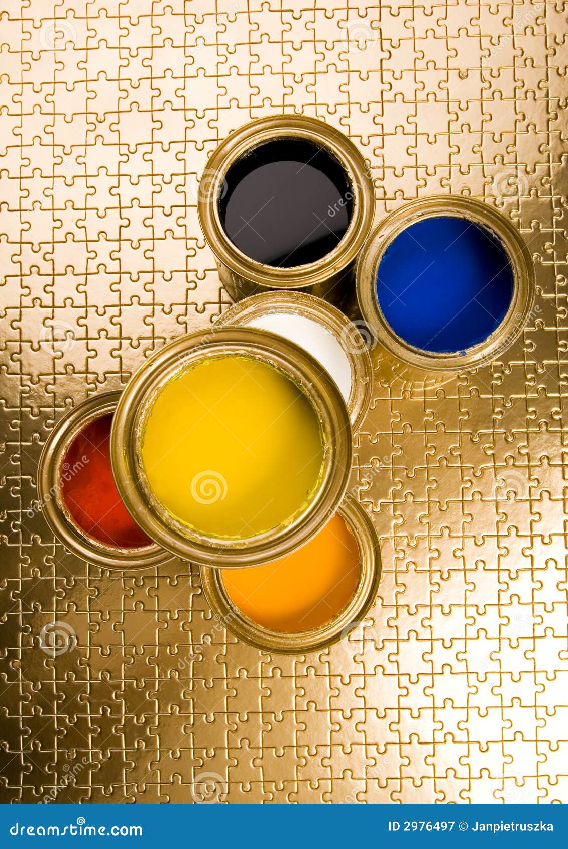 Gold cans stock image. Image of decorator, cans, background - 2976497