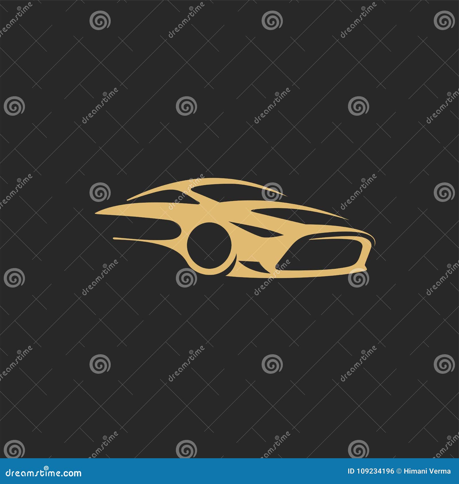 Gold Car Logo Template Vector Illustration. Stock Vector - Illustration ...