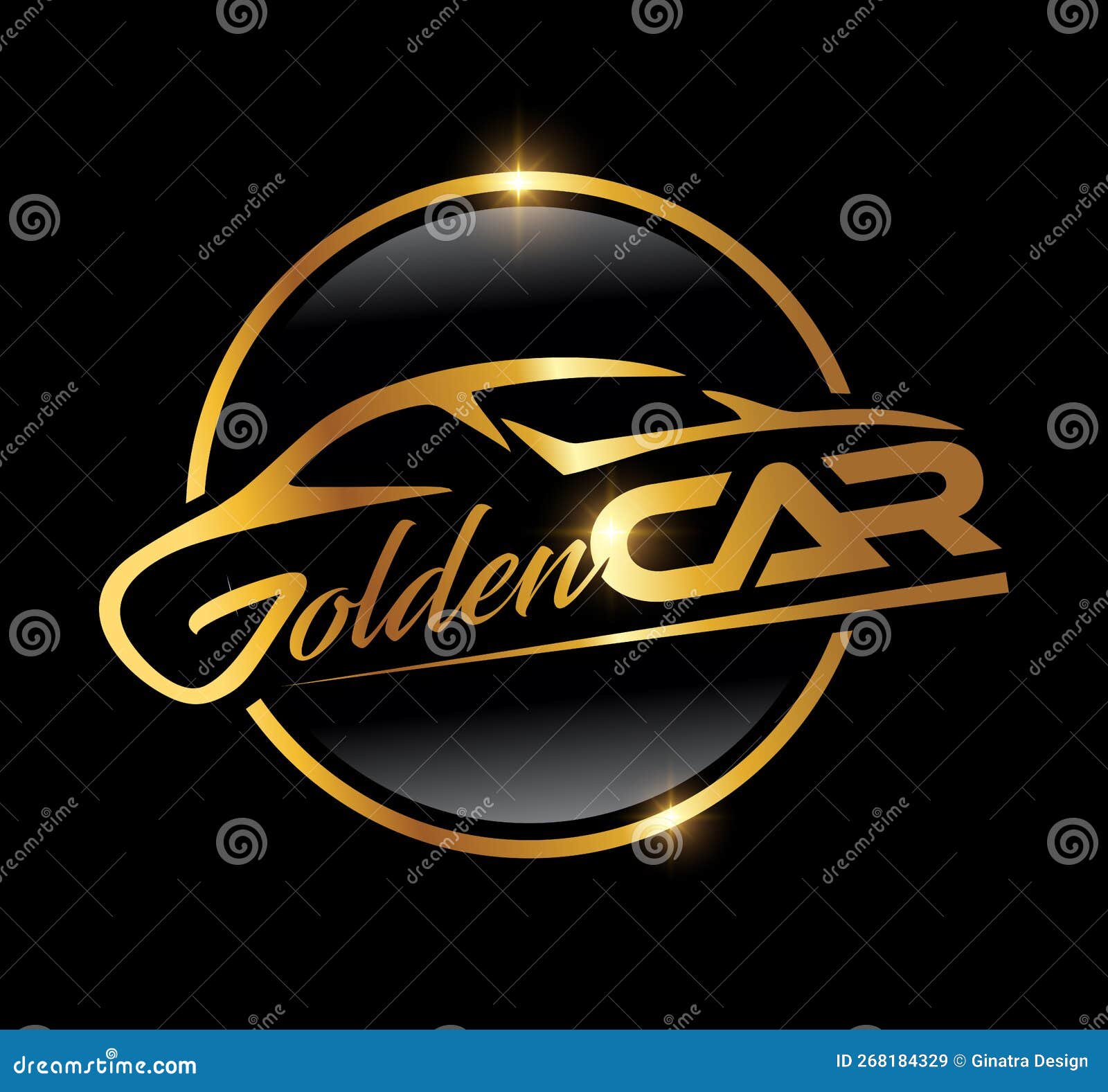 Gold Car Logo Vector icon stock vector. Illustration of template ...