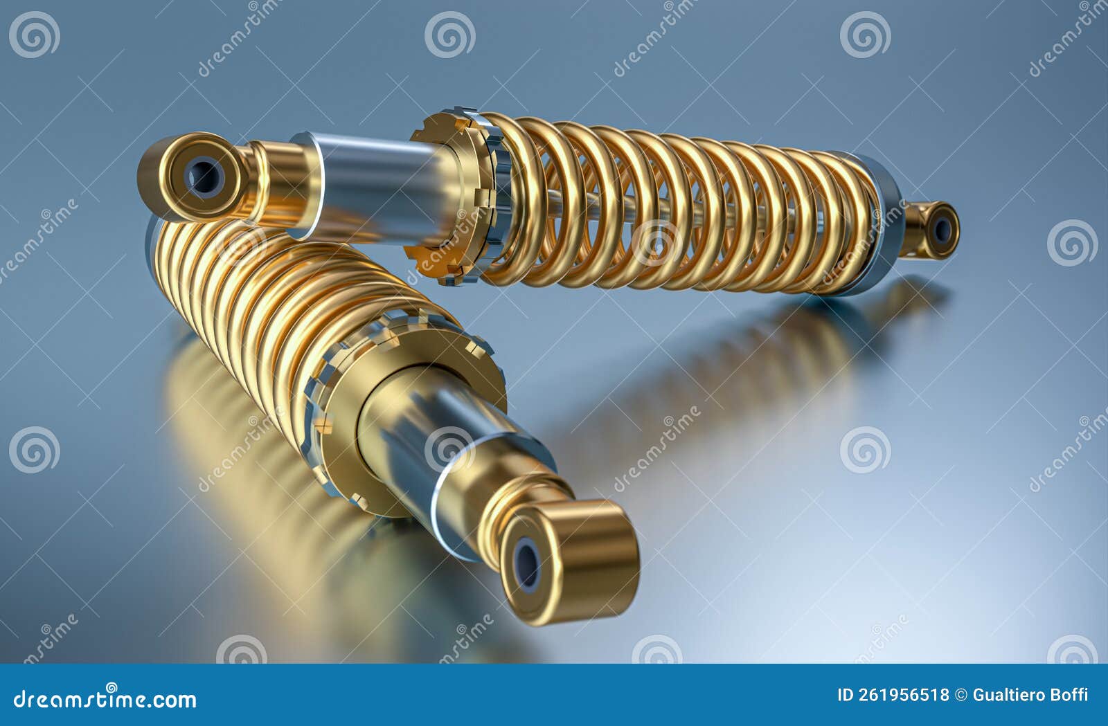Gold car shock absorbers stock illustration. Illustration of ...
