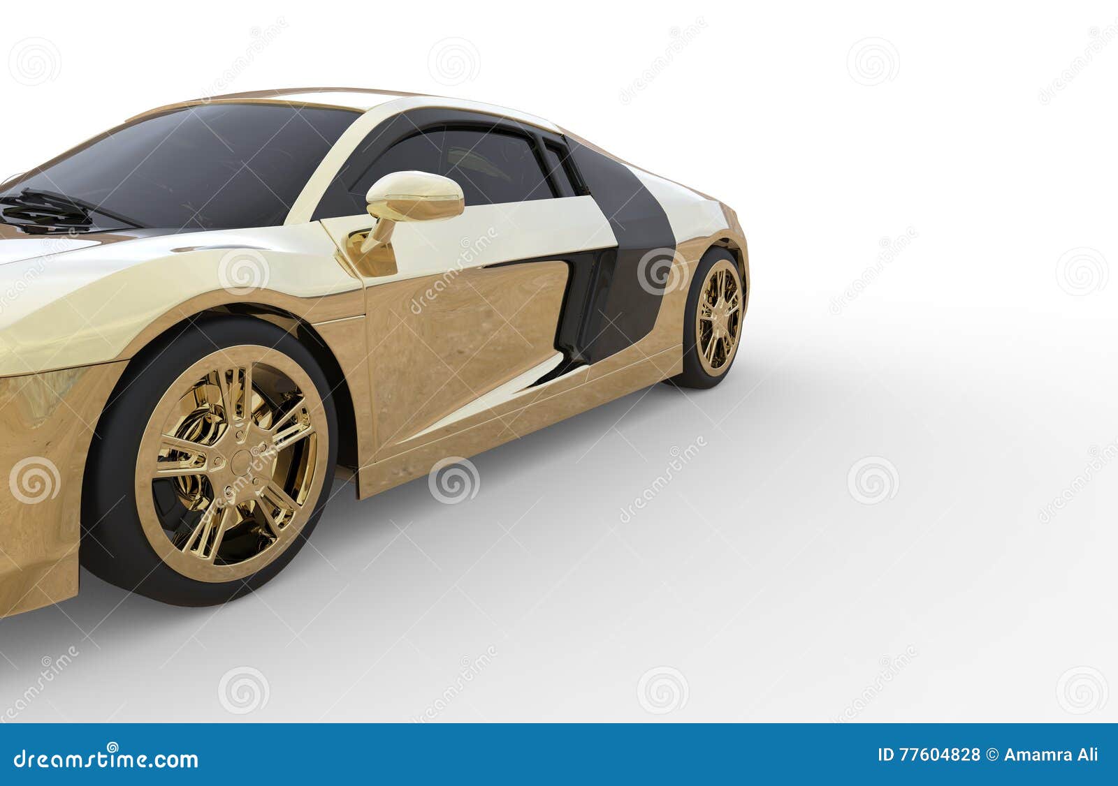 Gold car stock illustration. Illustration of concept - 77604828