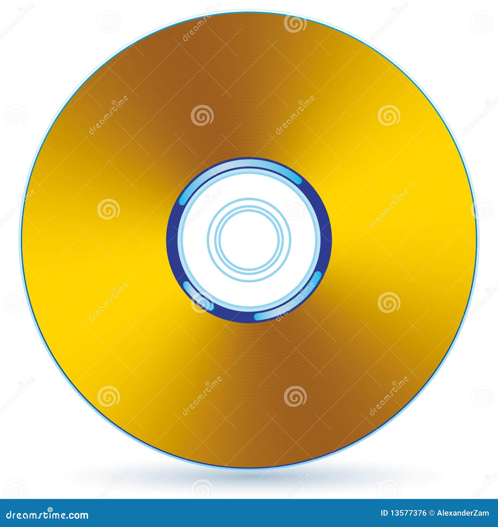 Gold CD stock vector. Illustration of equipment, music - 13577376