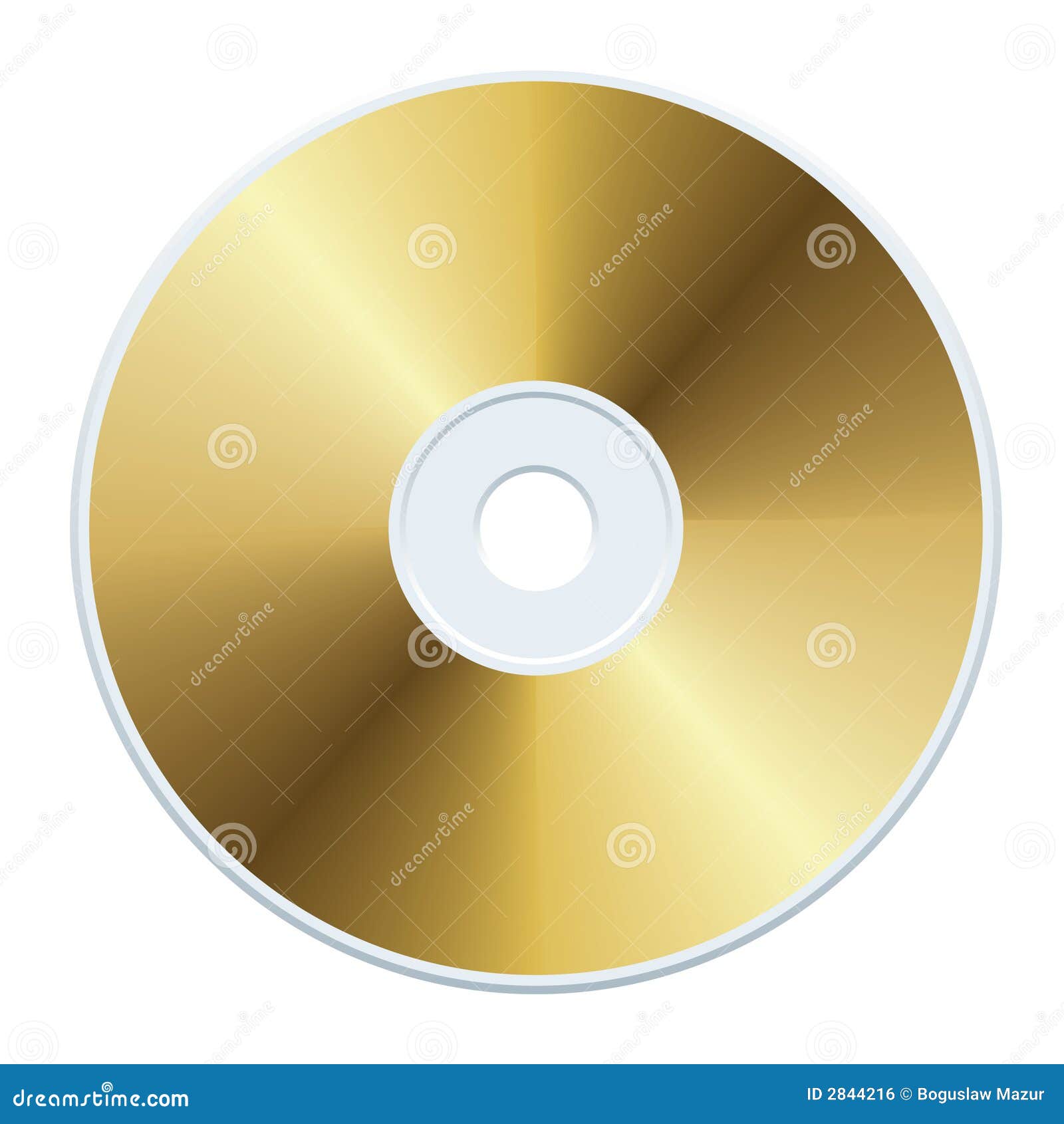 Gold CD stock vector. Illustration of storage, information - 2844216