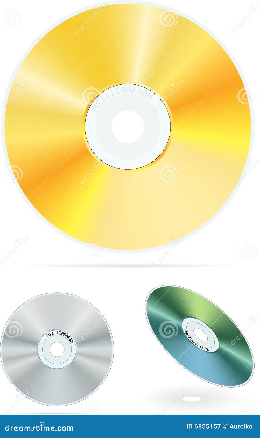 Gold CD stock vector. Illustration of information, circle - 6855157
