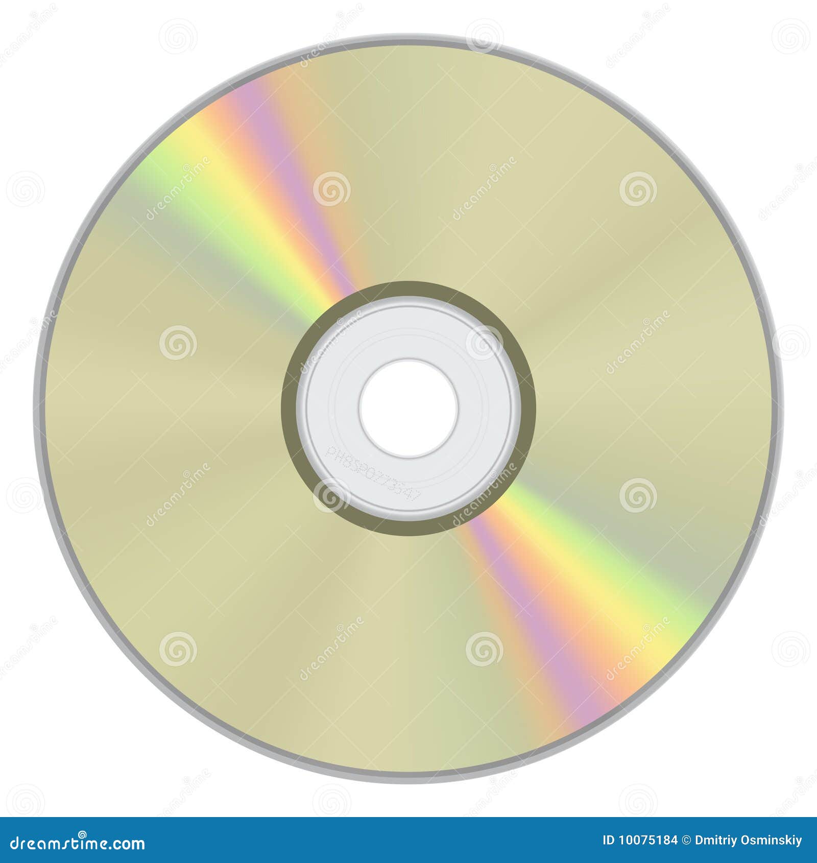 Gold CD Disk with Rainbow Color Stock Vector - Illustration of burnt ...