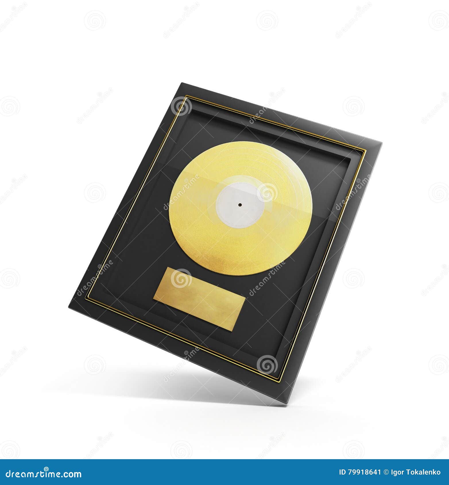 Gold CD Prize with Label 3d Render Stock Illustration - Illustration of ...
