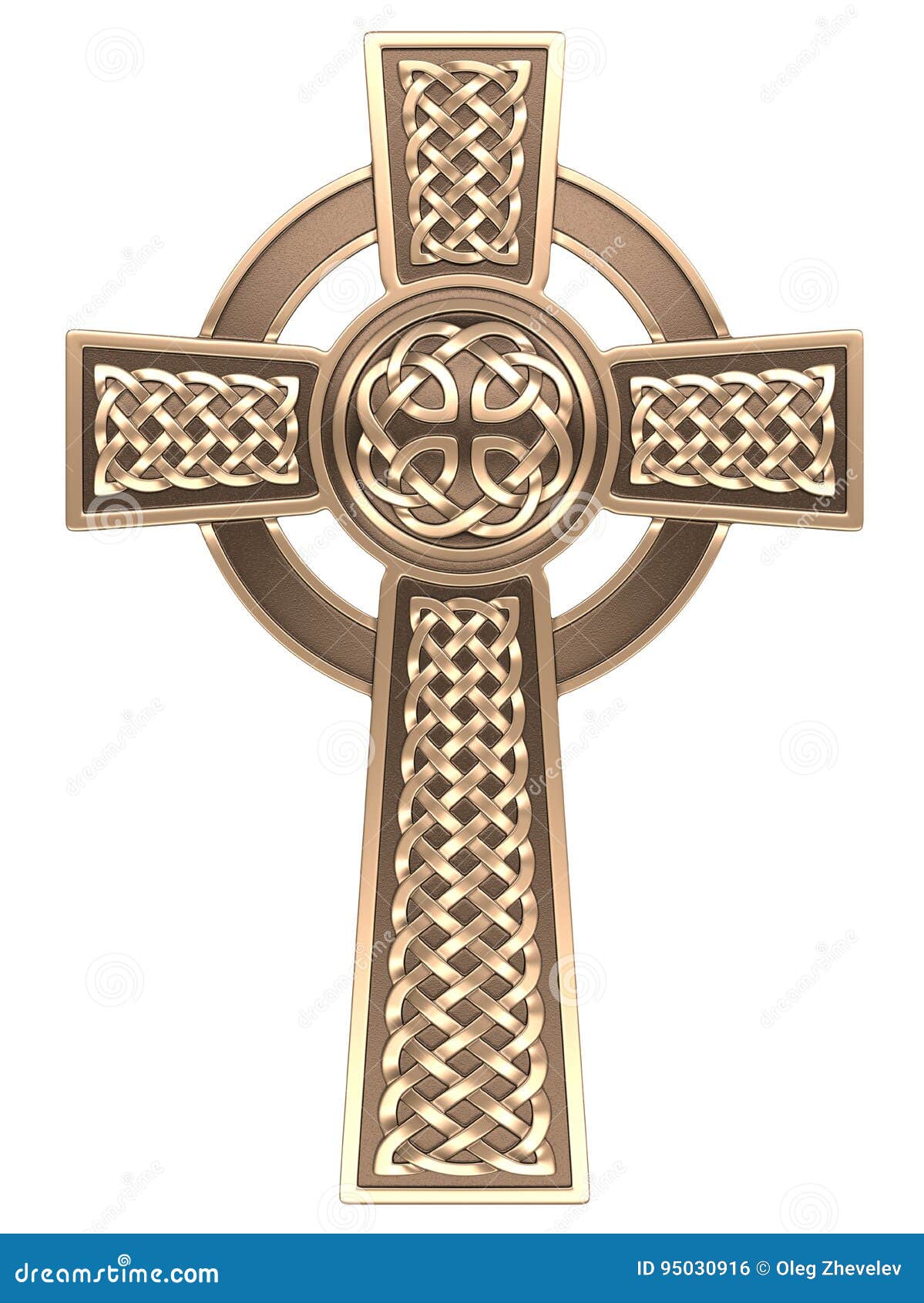 Gold Celtic cross stock illustration. Illustration of celtic - 95030916