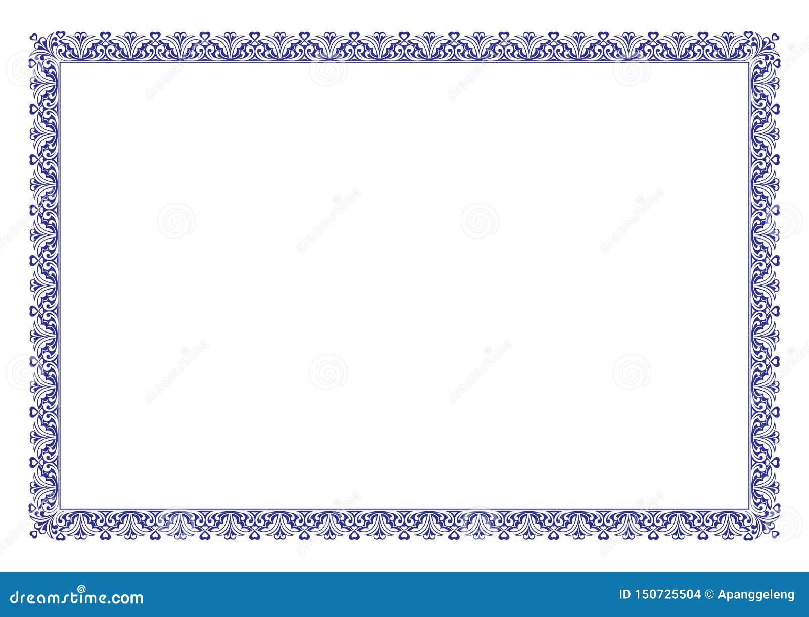 Blue Certificate Borders