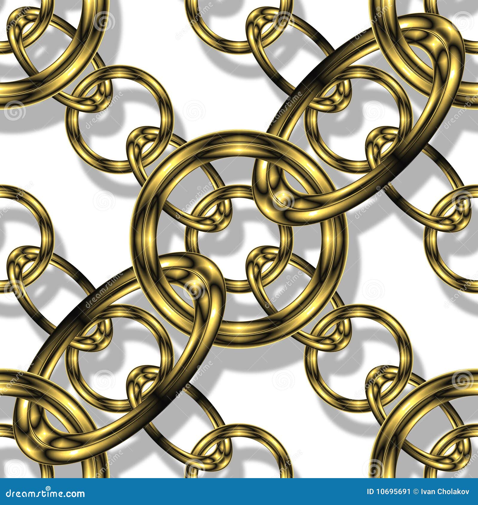 Gold chain stock illustration. Illustration of golden - 10695691