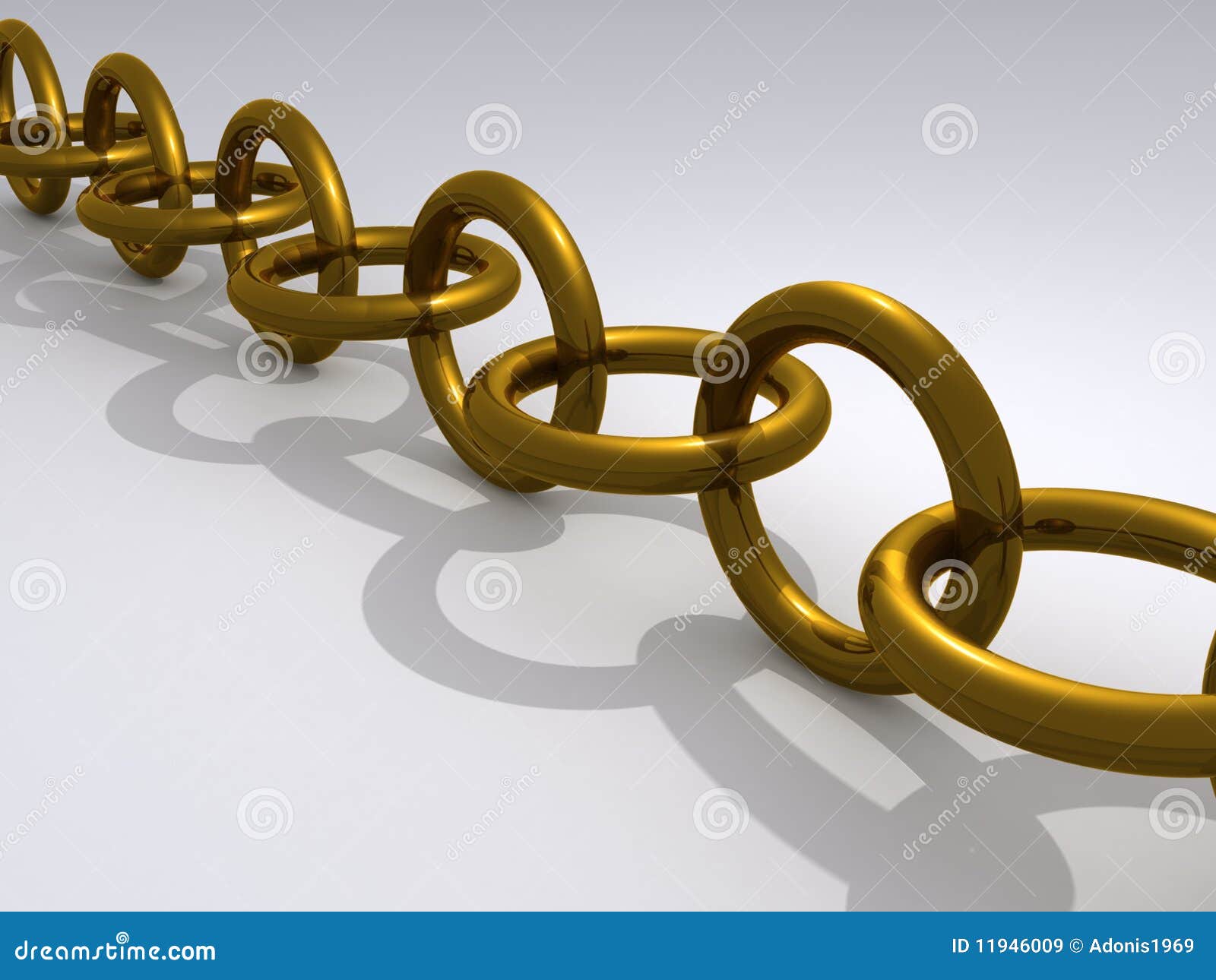 Gold chain stock illustration. Illustration of distance - 11946009