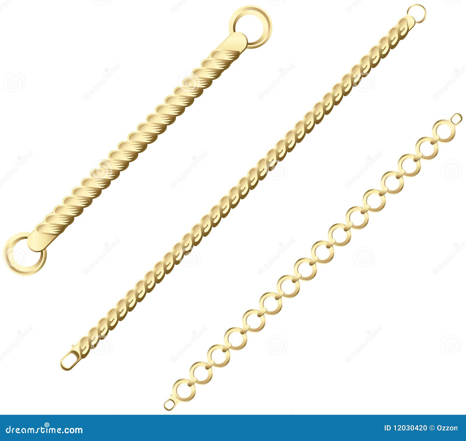 Gold chain stock vector. Illustration of elegant, stylish - 12030420