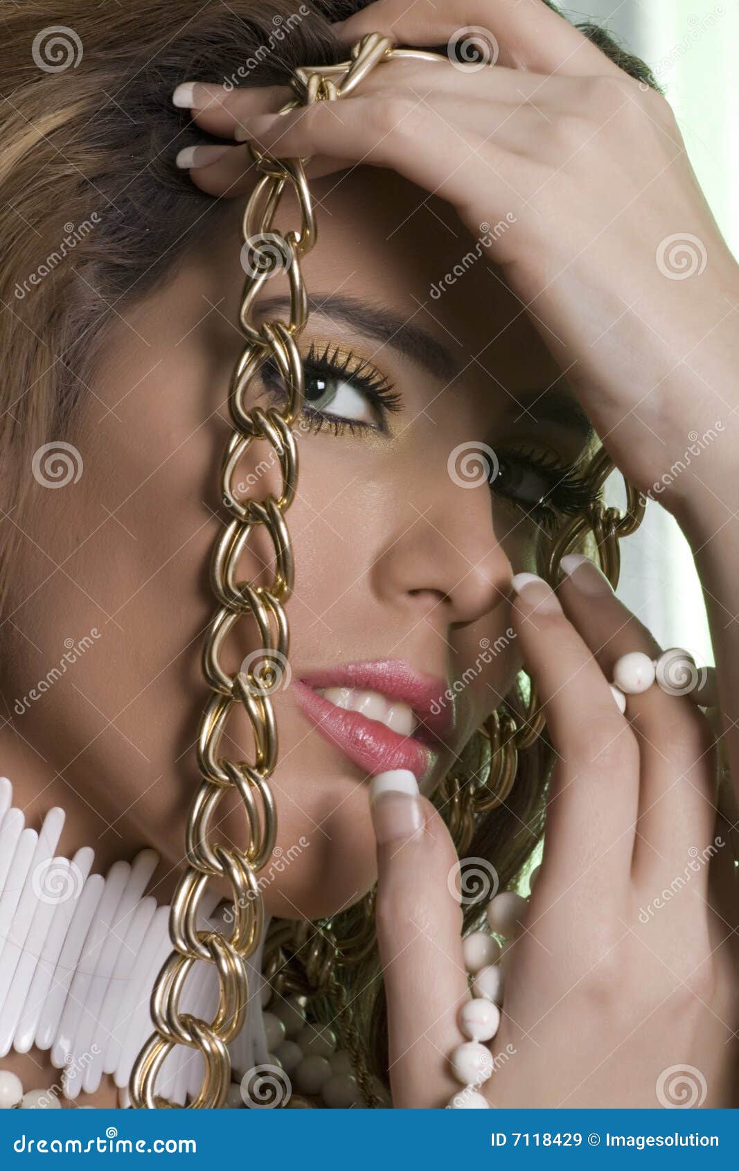 Gold chain stock image. Image of blond, fashion, body - 7118429