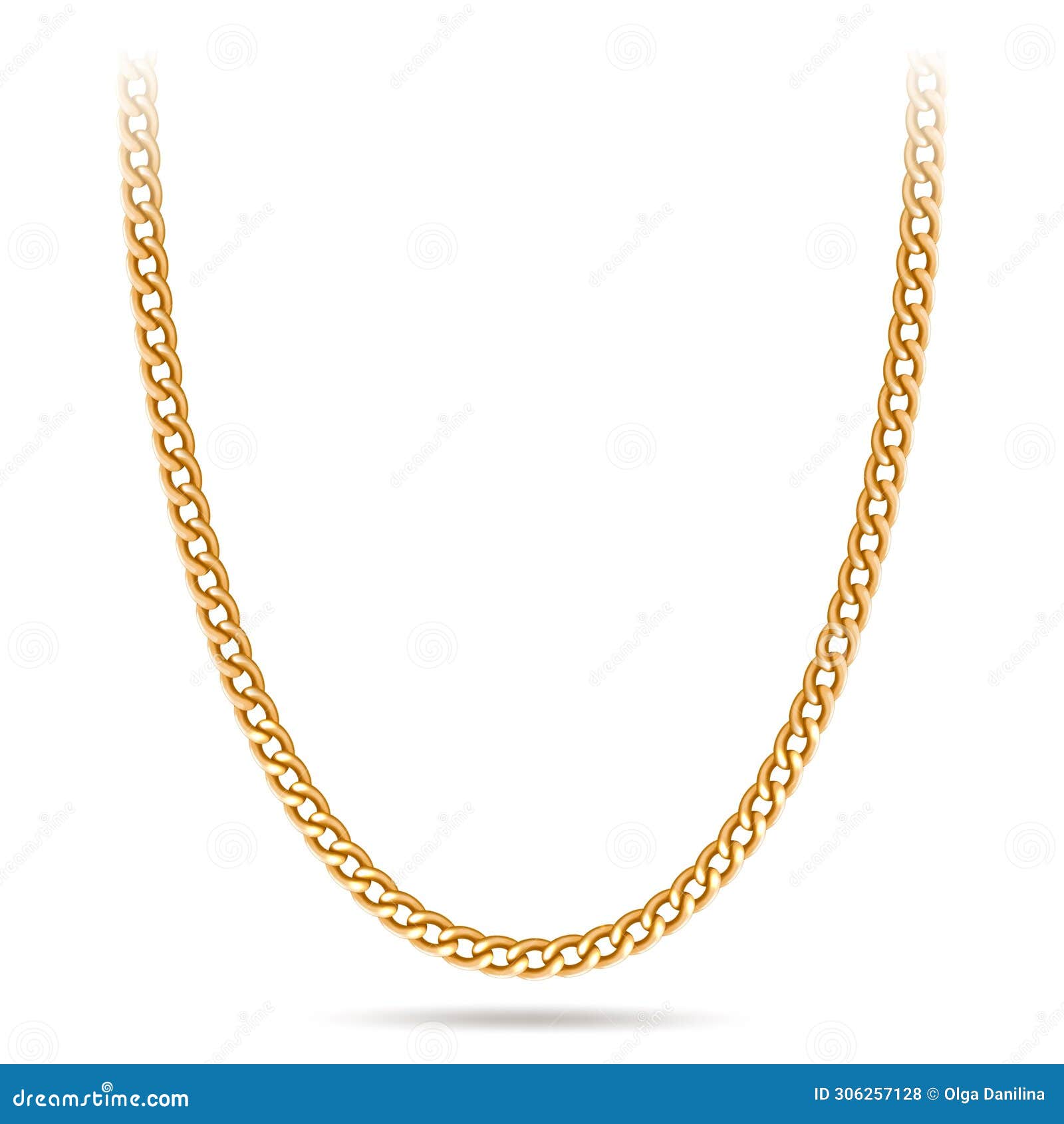 Golden Chain Frame Arc Vector Realistic Eps10 Stock Vector ...