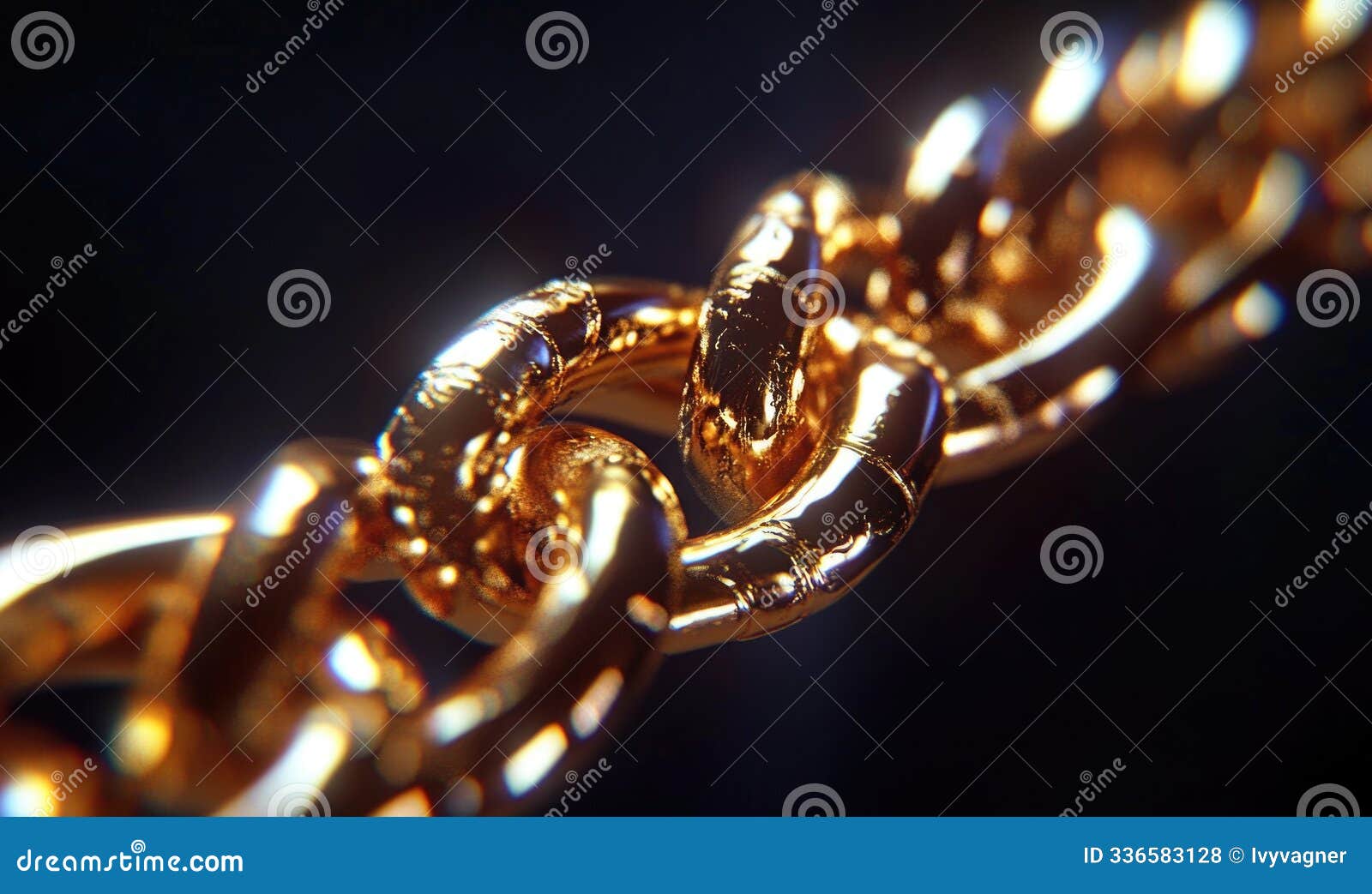A Gold Chain with a Broken Link Stock Illustration - Illustration of ...