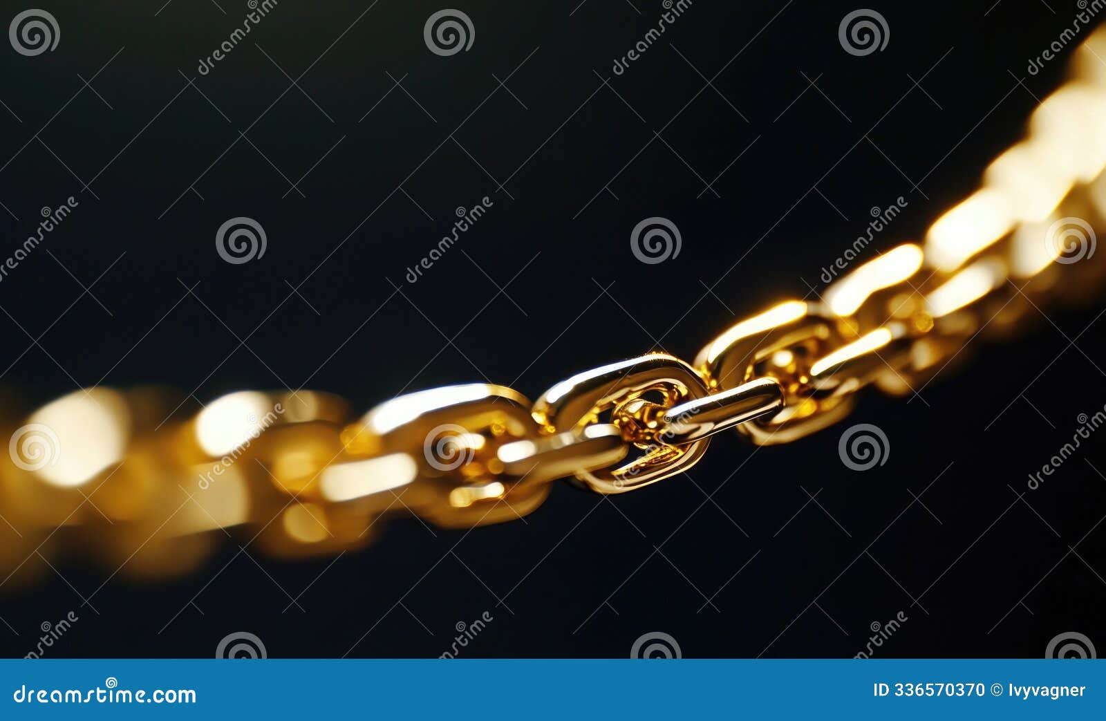 A Gold Chain with a Gold Clasp Stock Illustration - Illustration of ...