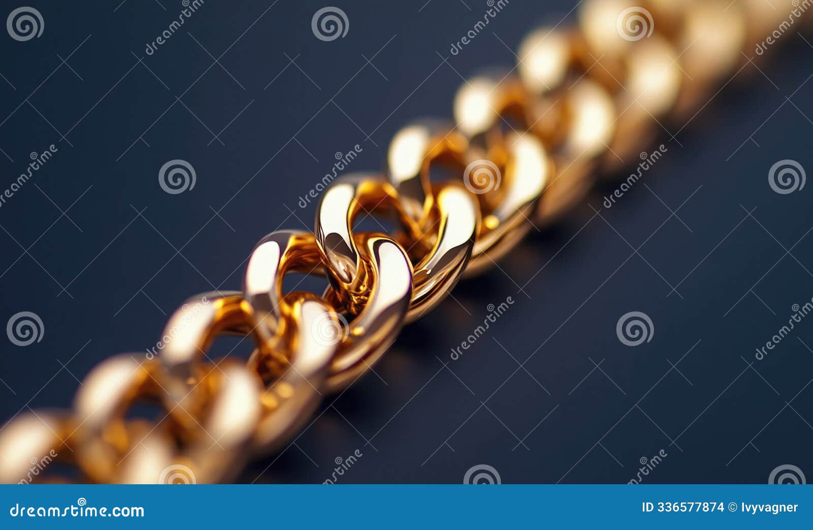 A Gold Chain with a Gold Clasp Stock Illustration - Illustration of ...