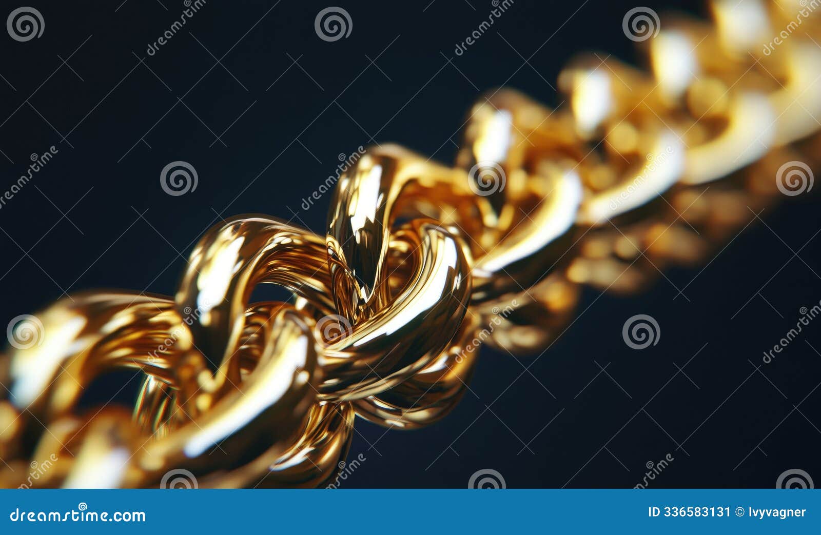 A Gold Chain with a Gold Clasp Stock Illustration - Illustration of ...