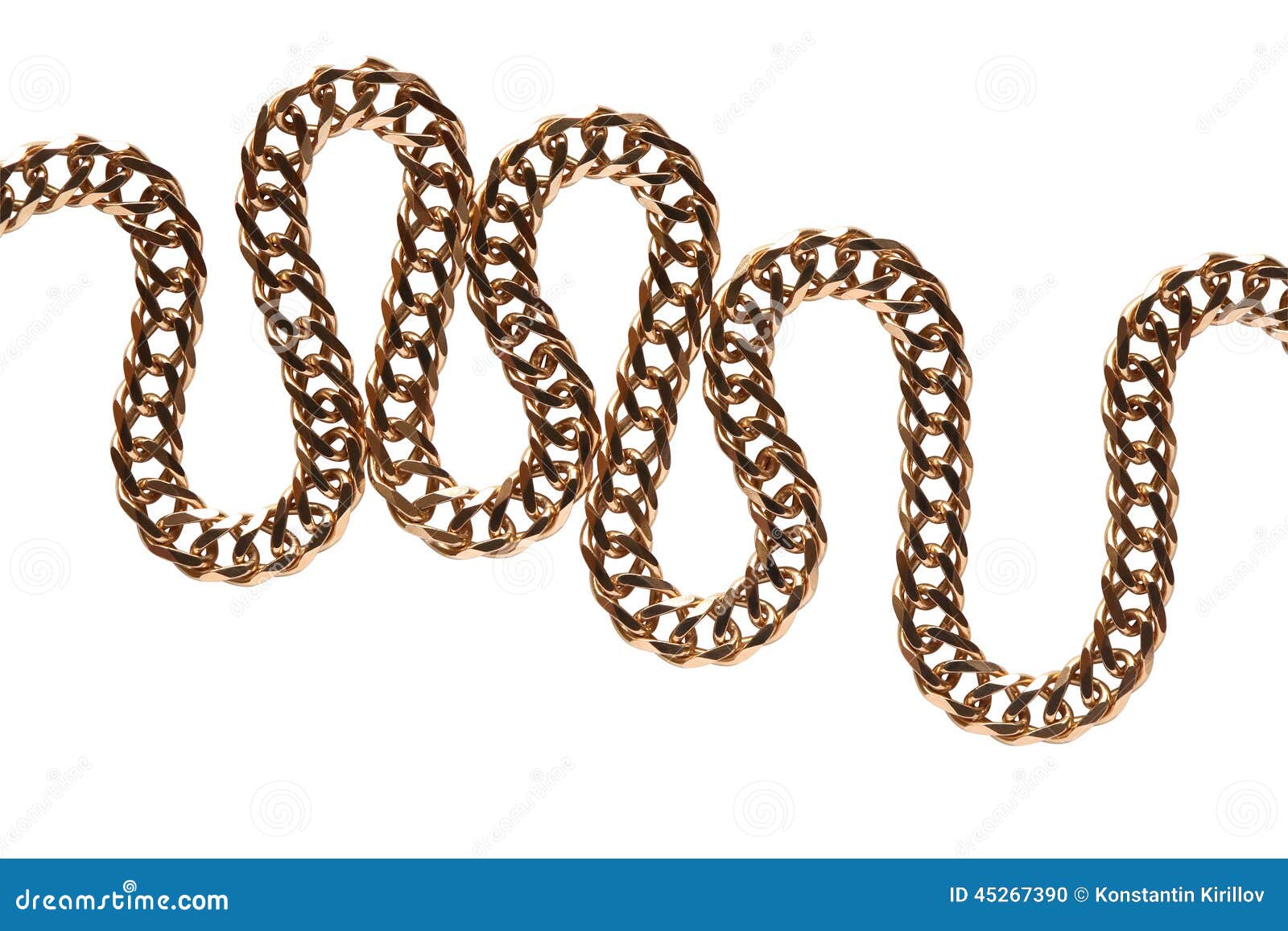 Gold Chain stock photo. Image of personal, curve, single - 45267390