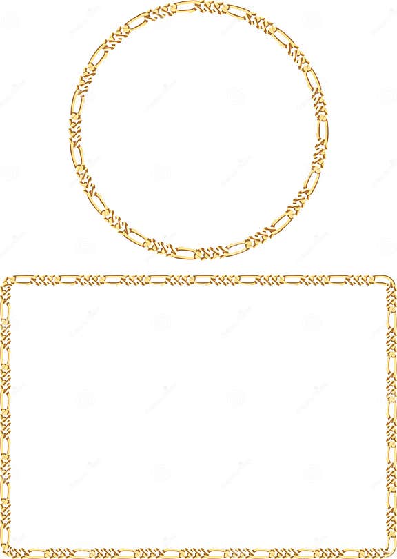Gold Chain Frames stock vector. Illustration of clip - 21047931