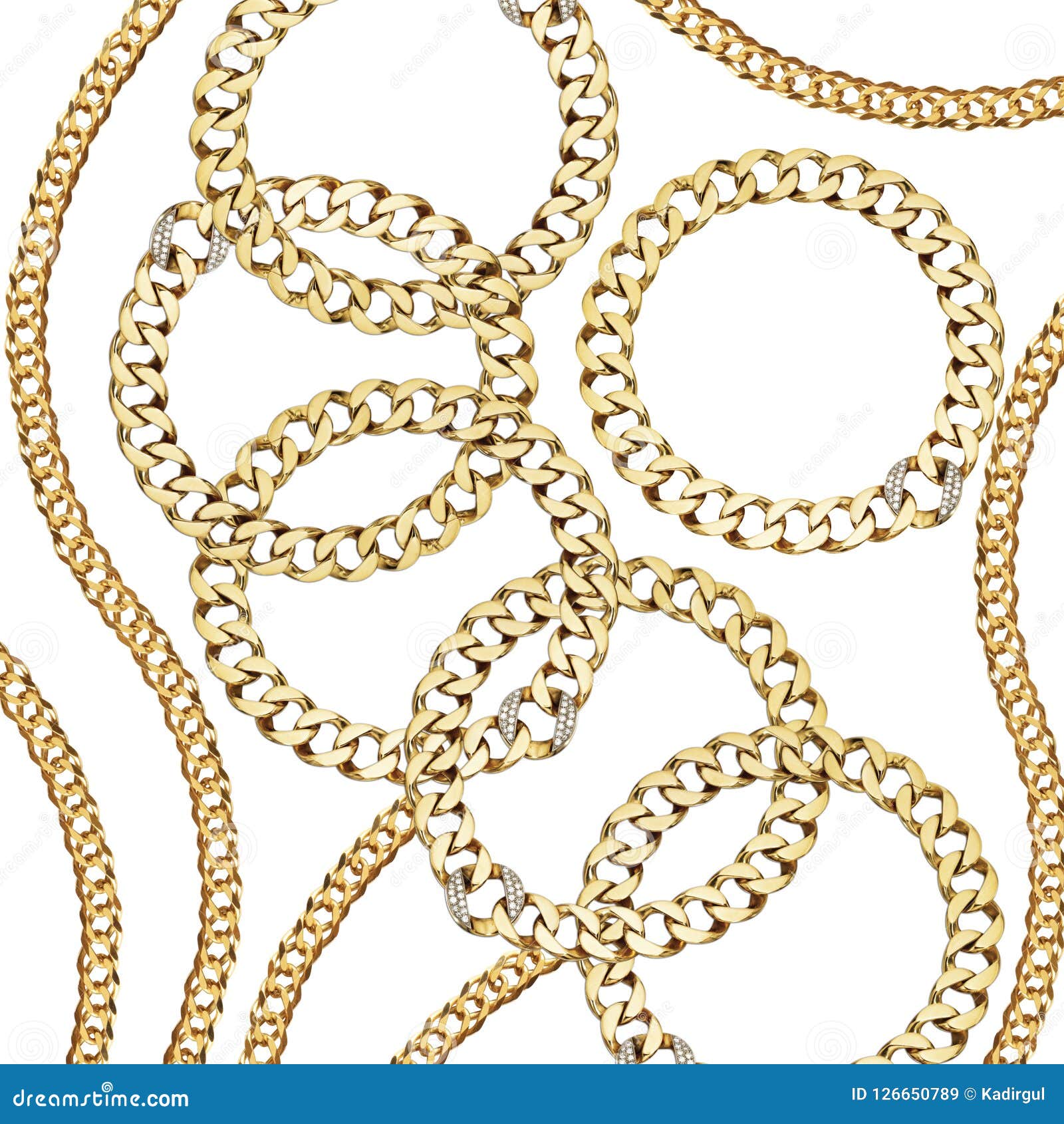 Gold chain stock illustration. Illustration of chain - 126650789