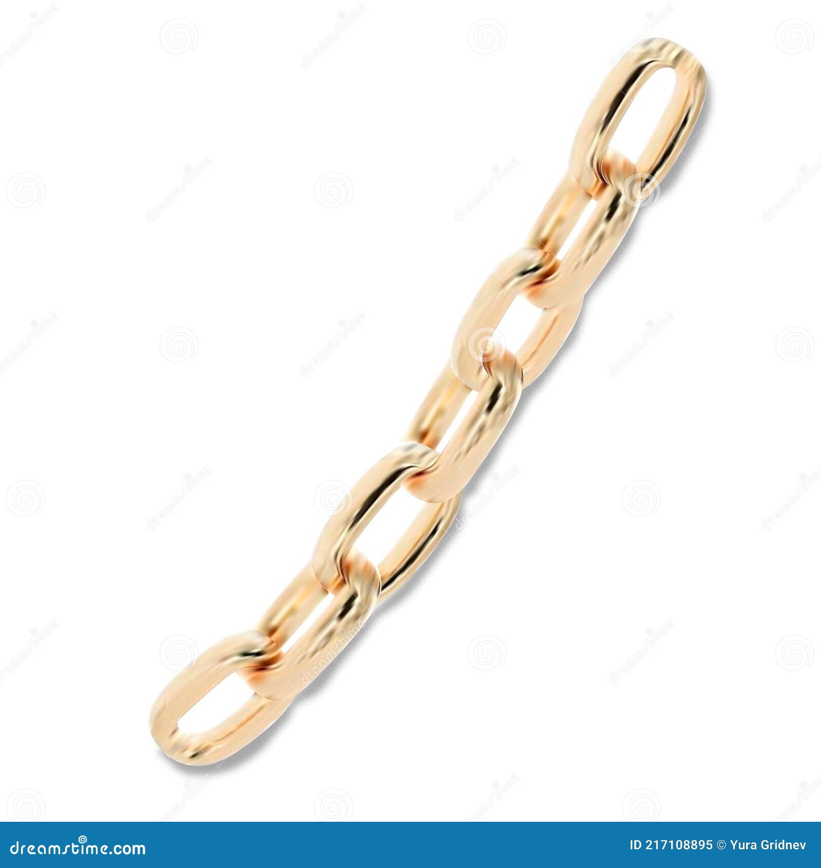 Gold Chain Isolated. Vector Necklace on White Background Stock Vector ...