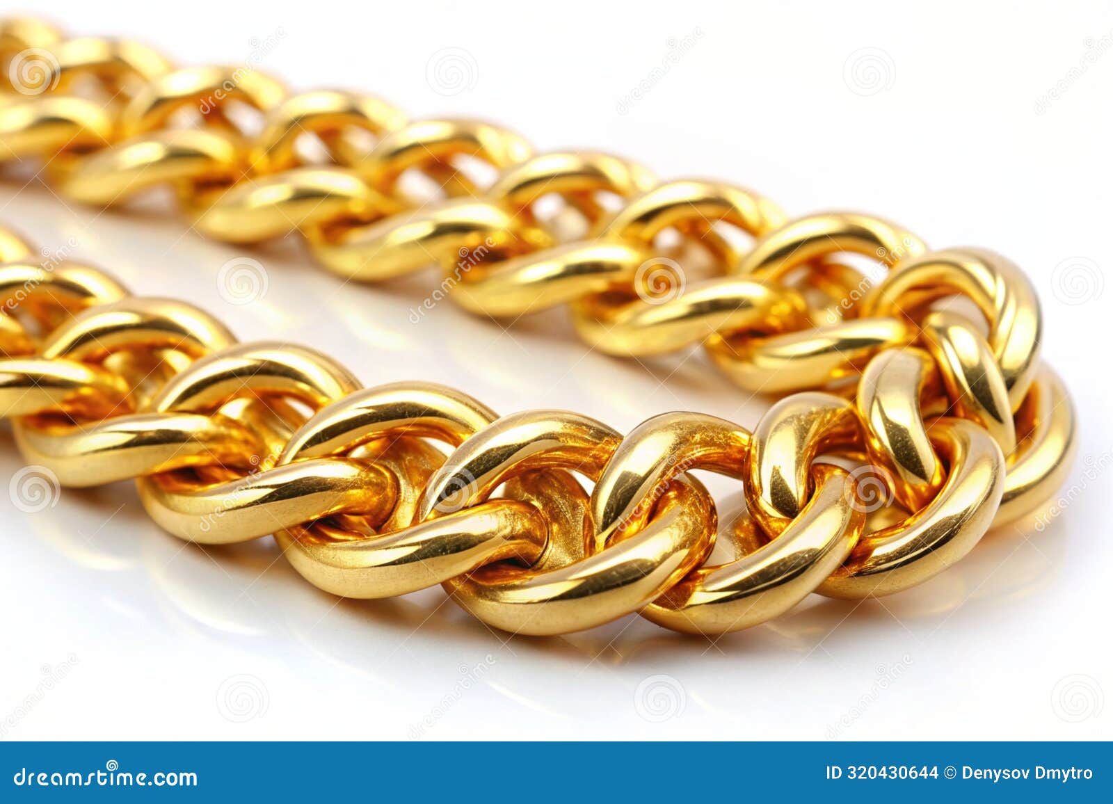 Gold Chain. Gold Jewelry in the Form of a Chain Stock Illustration ...