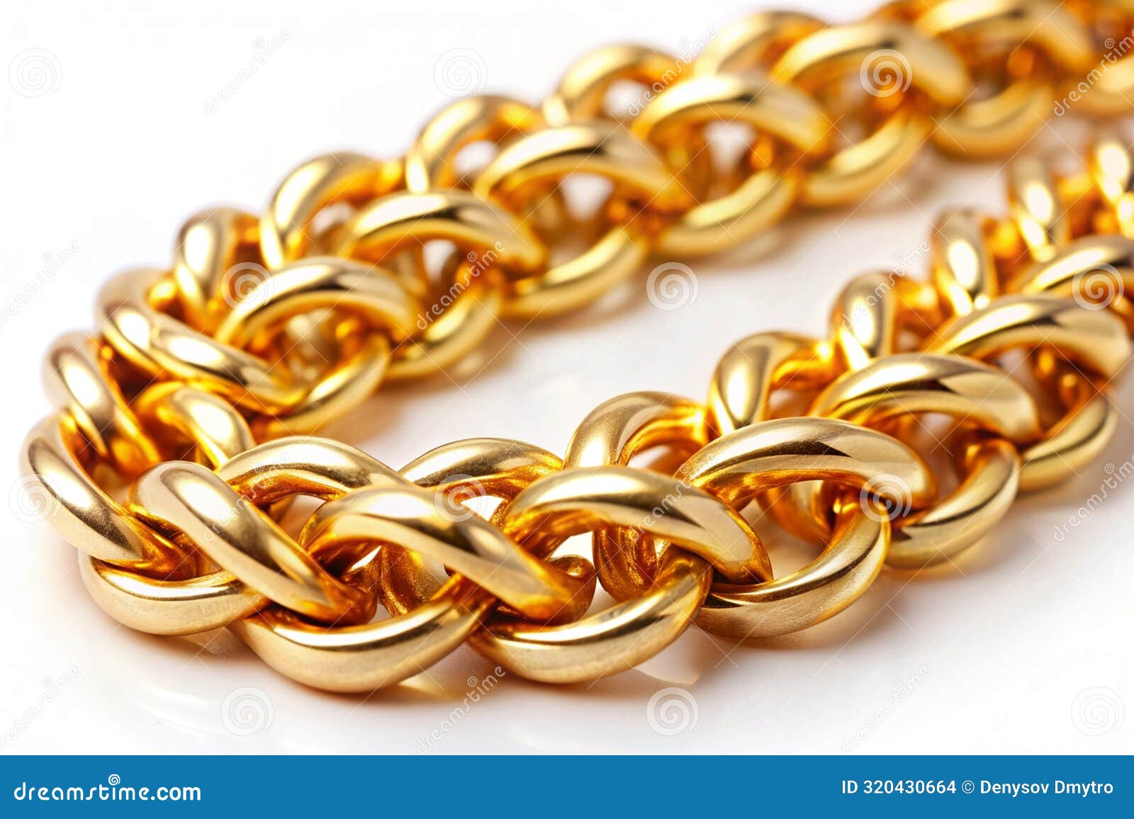 Gold Chain. Gold Jewelry in the Form of a Chain Stock Illustration ...