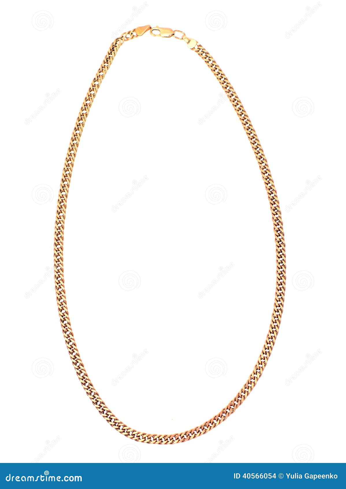 Gold Chain Jewelry. Isolated on White Backgorund Stock Photo - Image of ...