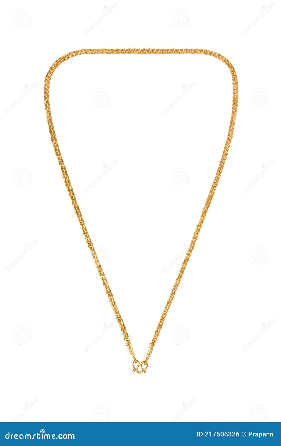 Gold Chain Jewelry. Isolated on White Background Stock Photo - Image of ...