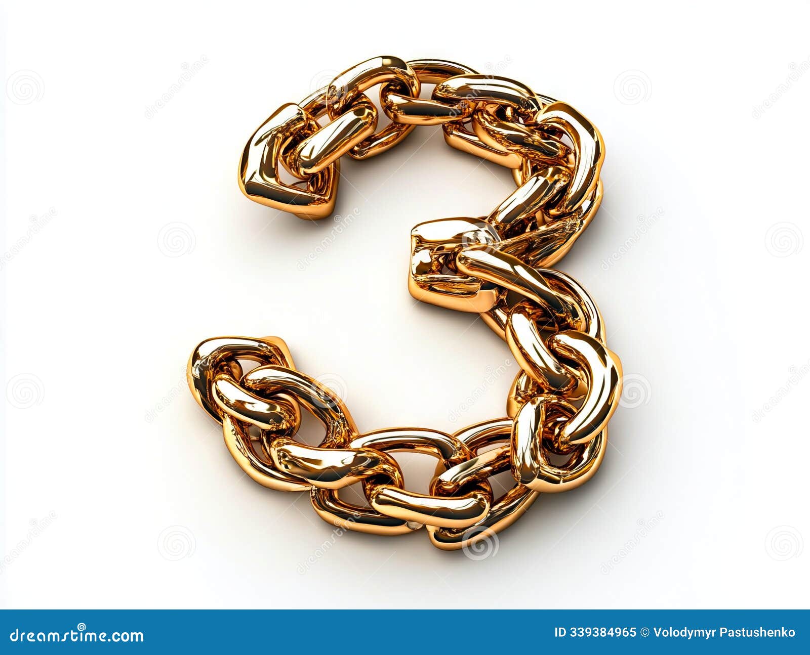 A Gold Chain Letter C on a White Background Stock Illustration ...