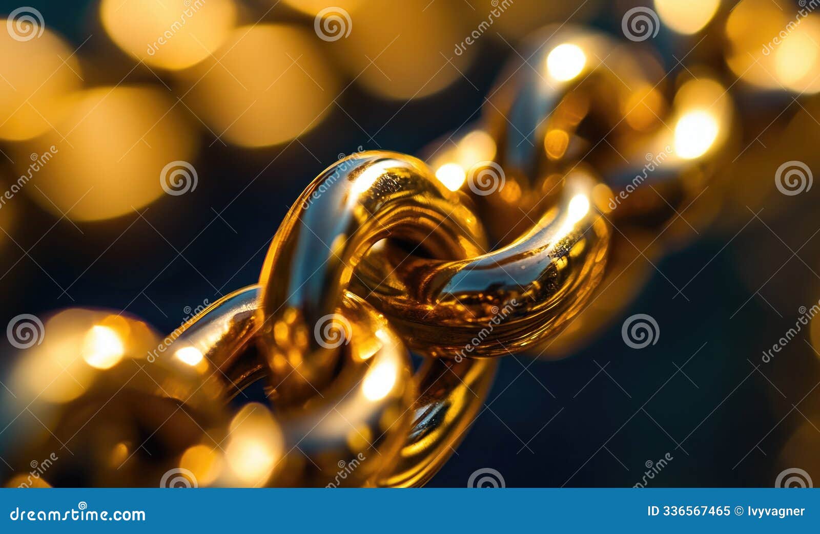 A Gold Chain with a Gold Link Stock Illustration - Illustration of ...