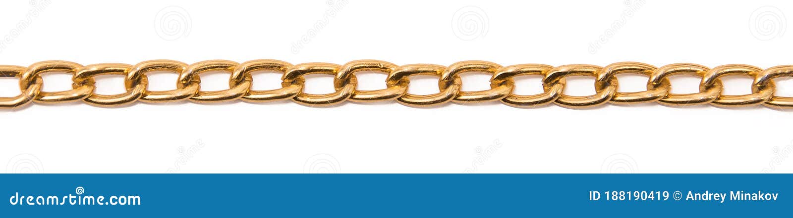 Gold Chain Links Close Up Seamless Isolated Stock Image - Image of ...