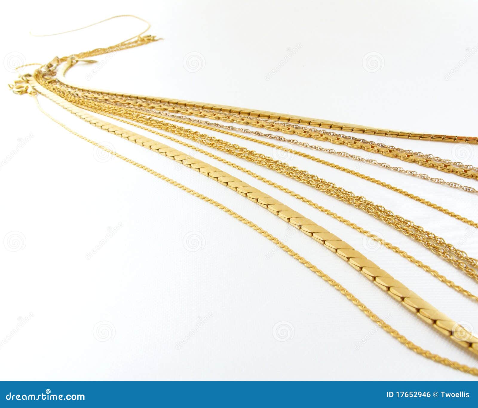 Gold chain perspective stock photo. Image of background - 17652946