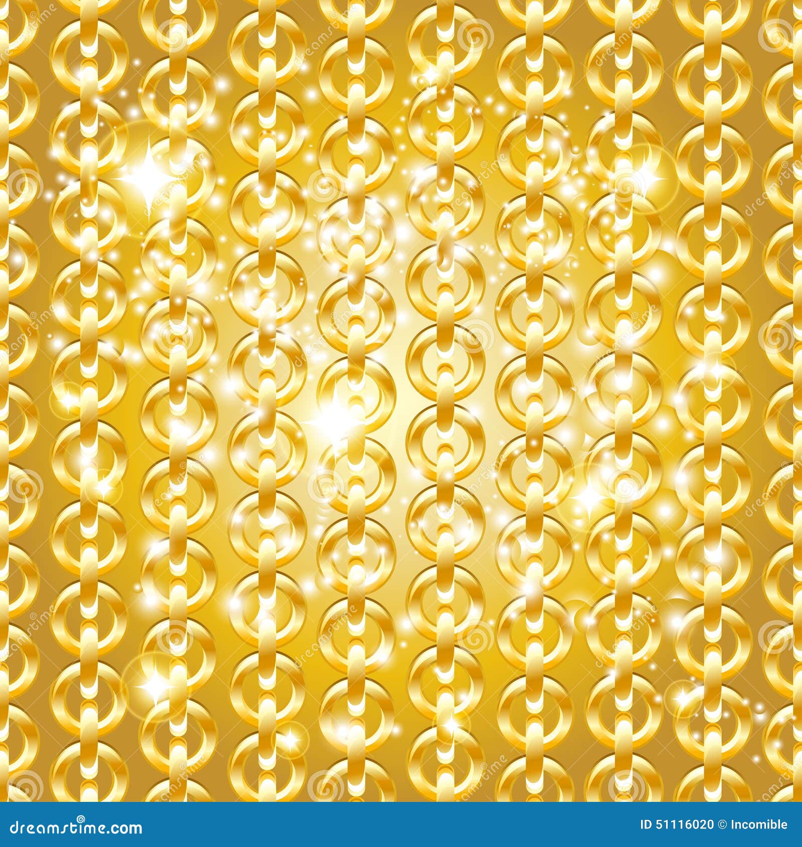 Gold Chain Seamless Abstract Pattern Stock Vector - Illustration of ...