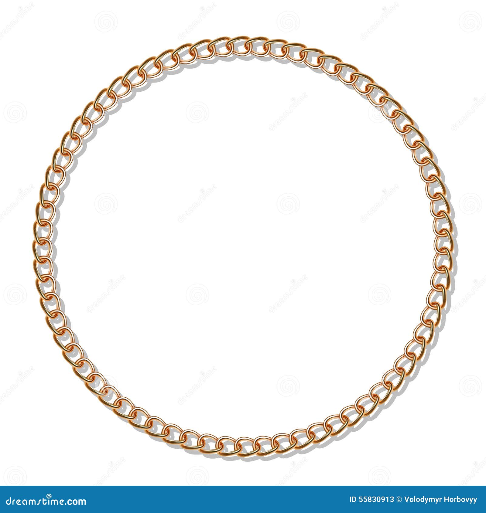 Gold chain stock vector. Illustration of accessory, plot - 55830913