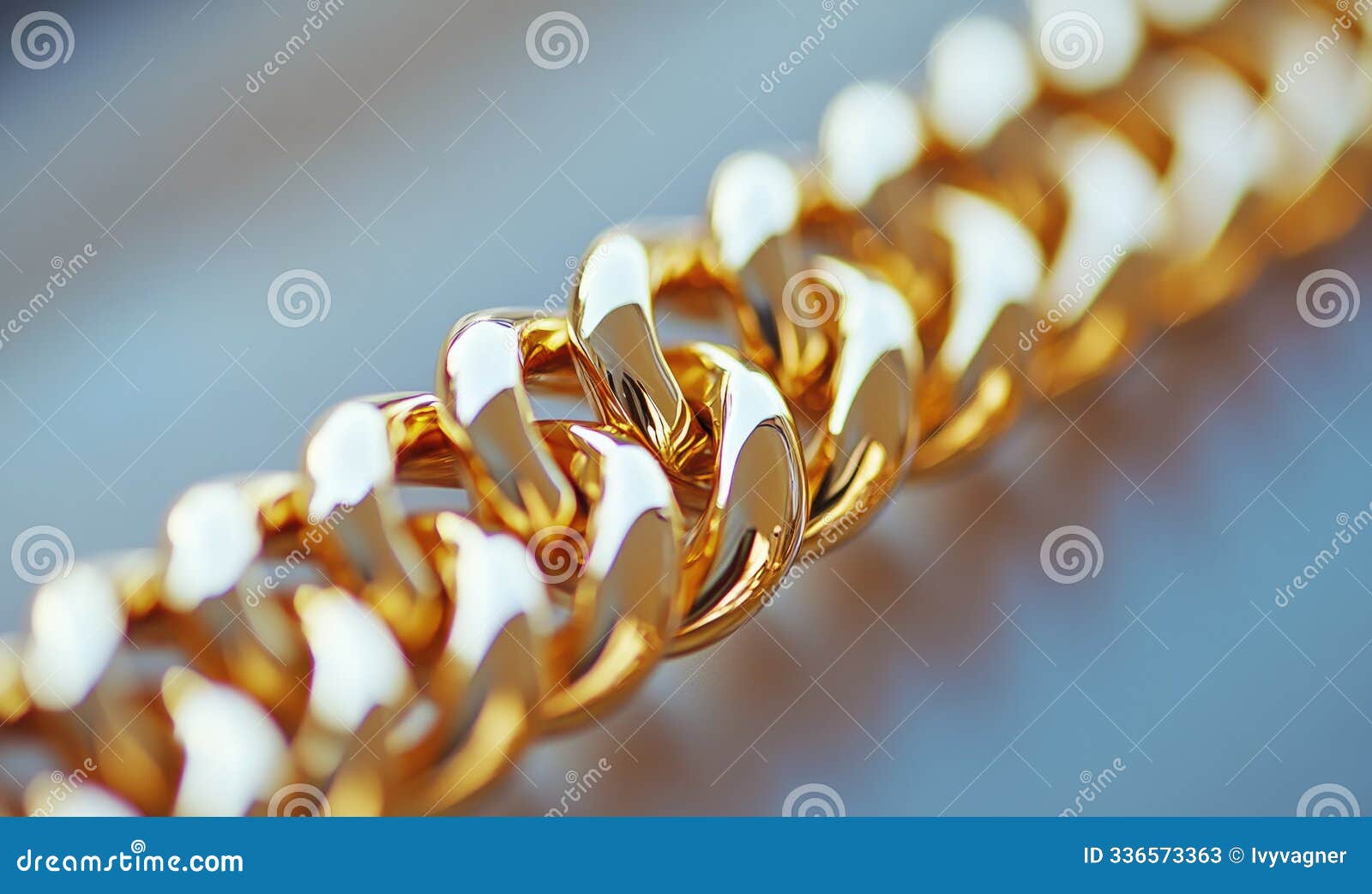 A Gold Chain with a Shiny Surface Stock Illustration - Illustration of ...