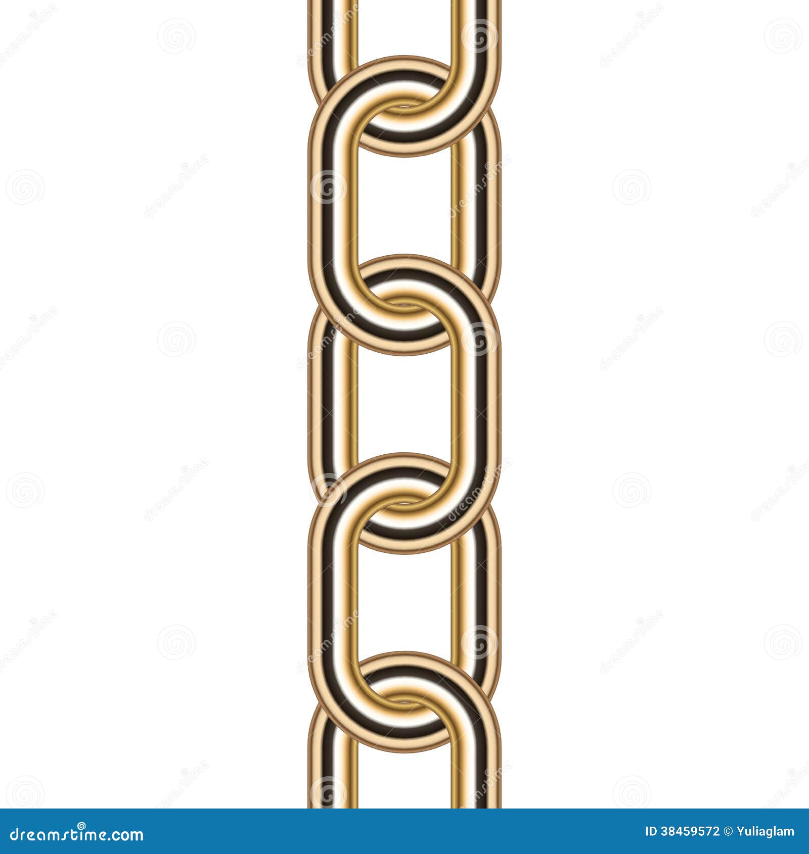 Gold chain stock vector. Illustration of attached, marriage - 38459572