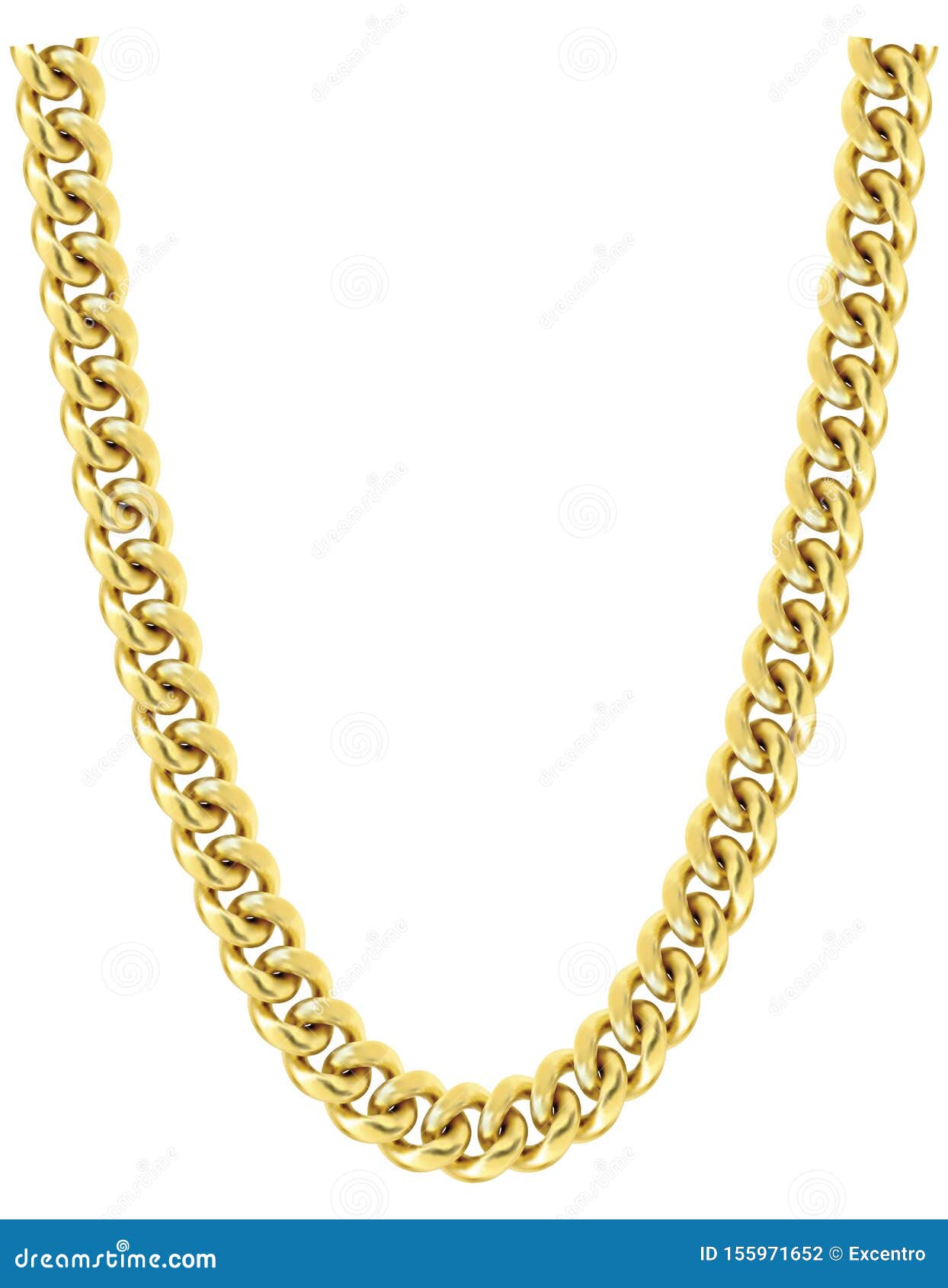Gold chain stock vector. Illustration of metal, stainless - 155971652