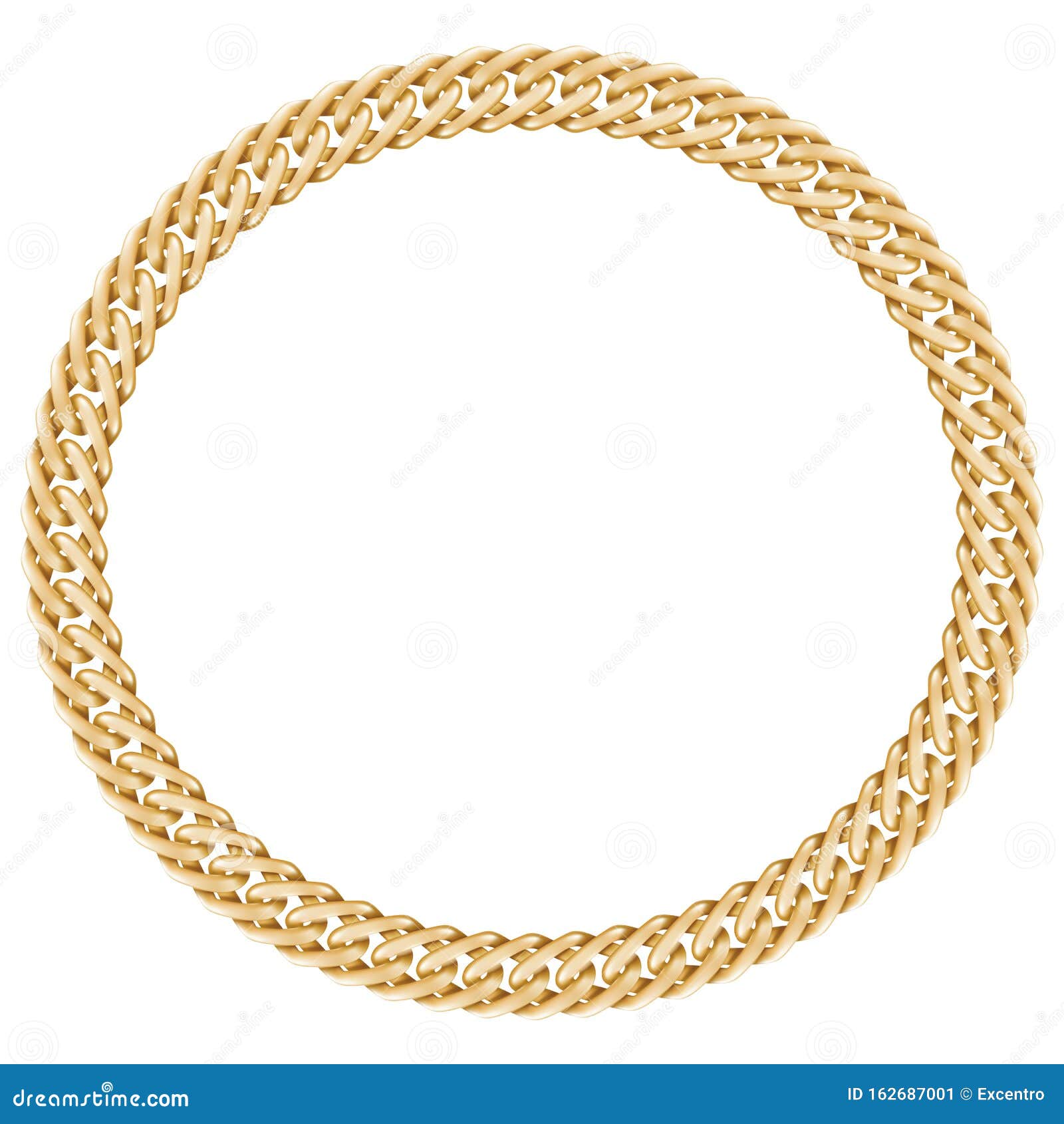 Gold chain stock vector. Illustration of chunky, graphic - 162687001