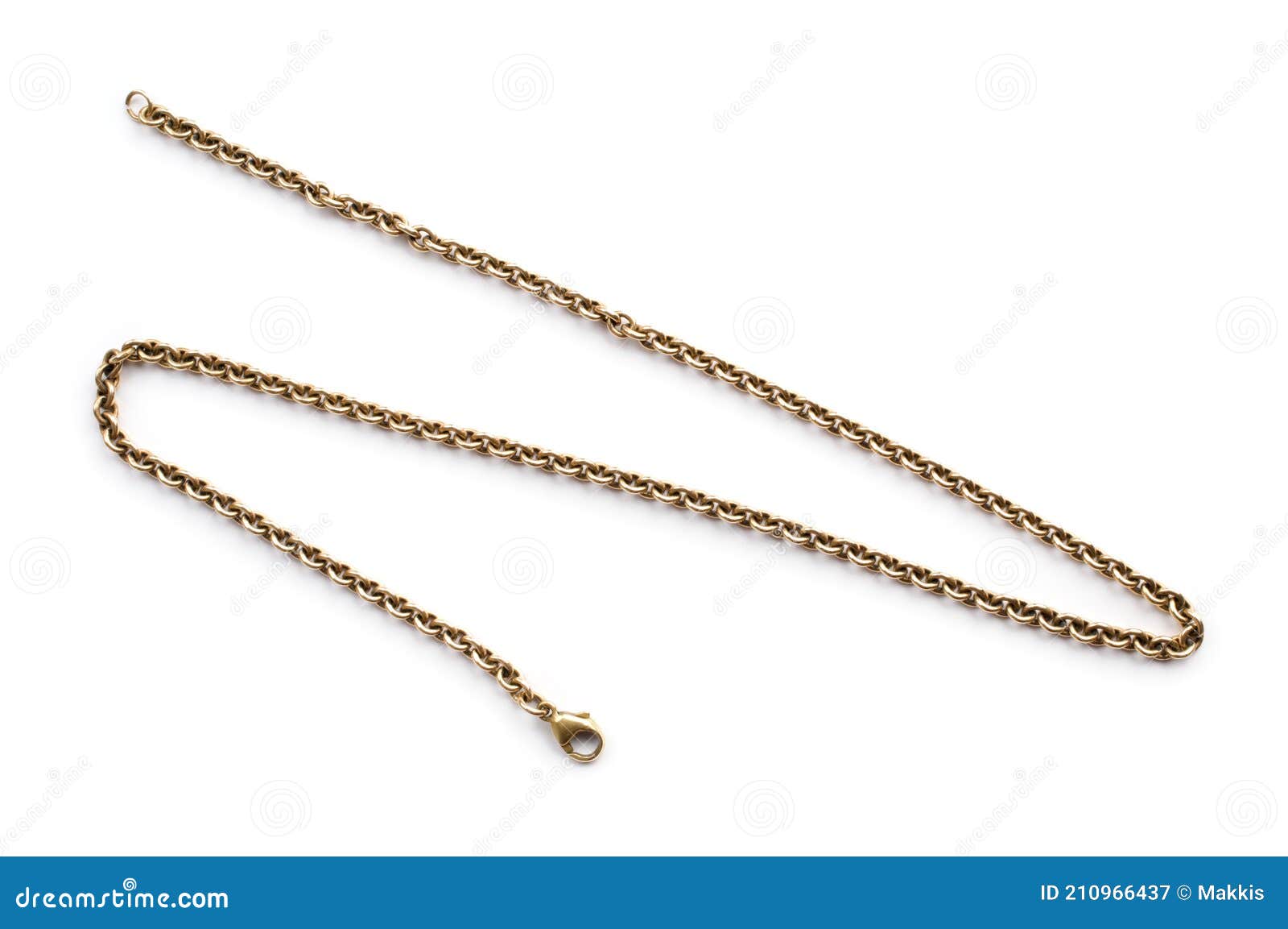 Gold Chain on White Background Stock Image - Image of isolated, closeup ...