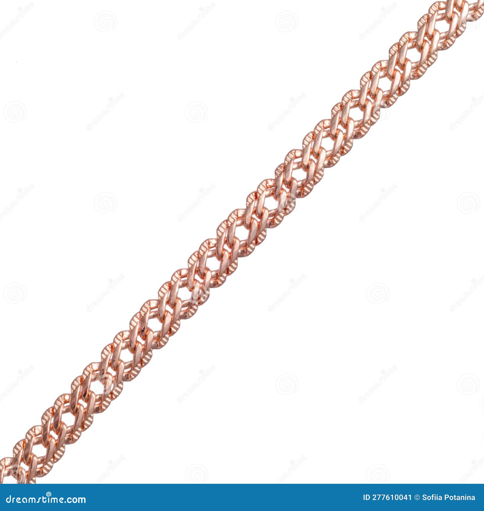 Gold Chain on a White Background Macro Photography Stock Image - Image ...
