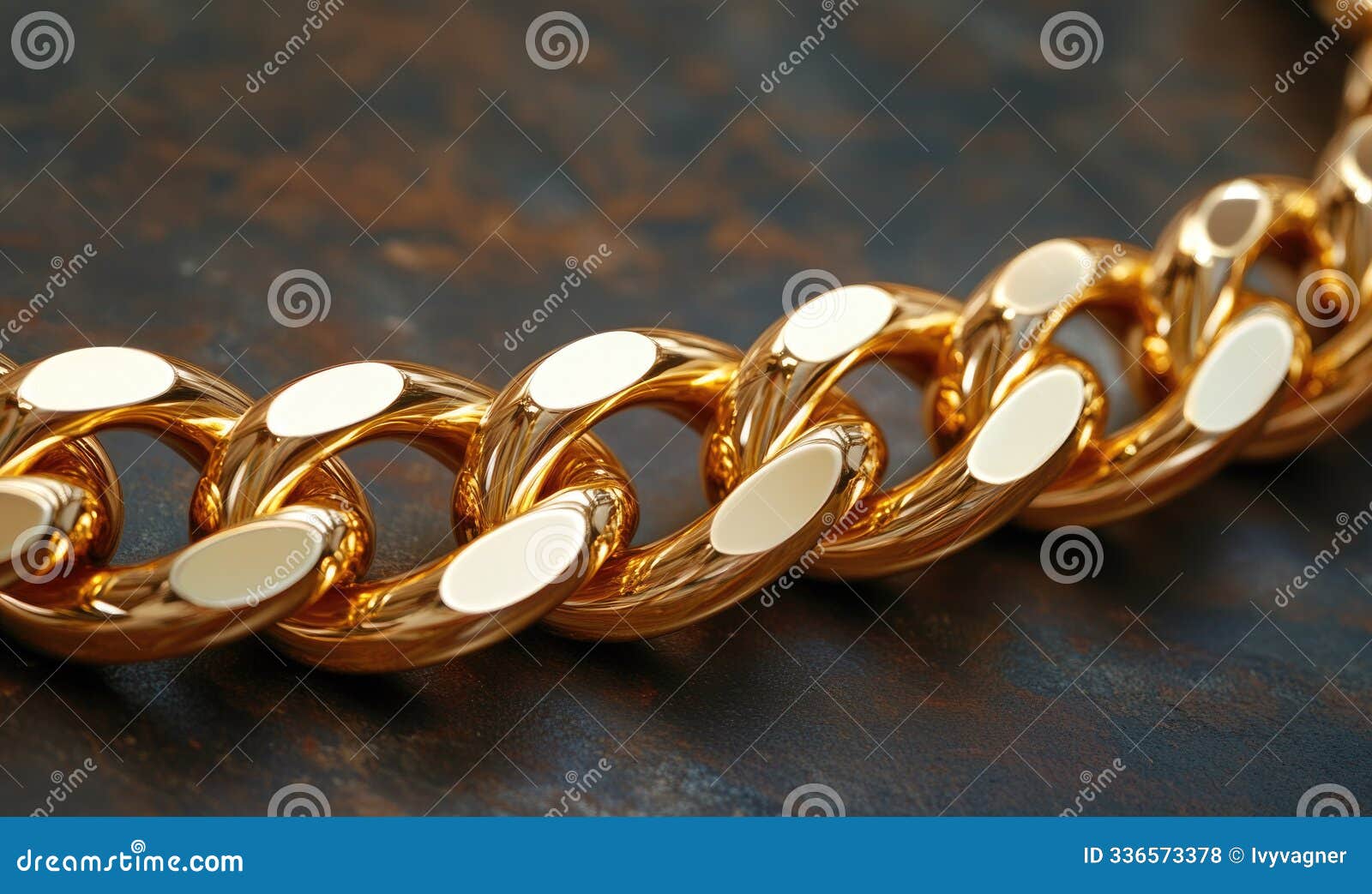 A Gold Chain with White Dots on it Stock Illustration - Illustration of ...