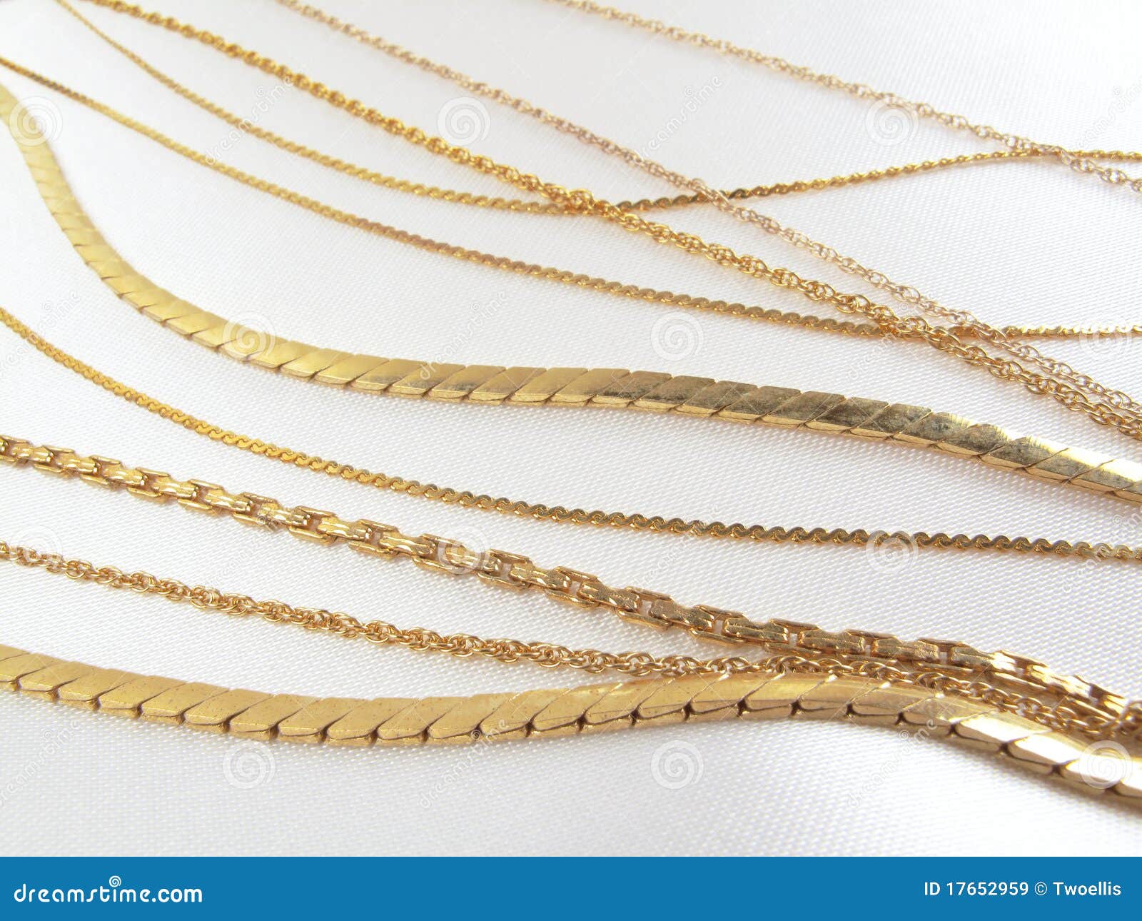 Gold Chains stock image. Image of jewelry, necklace, gold - 17652959